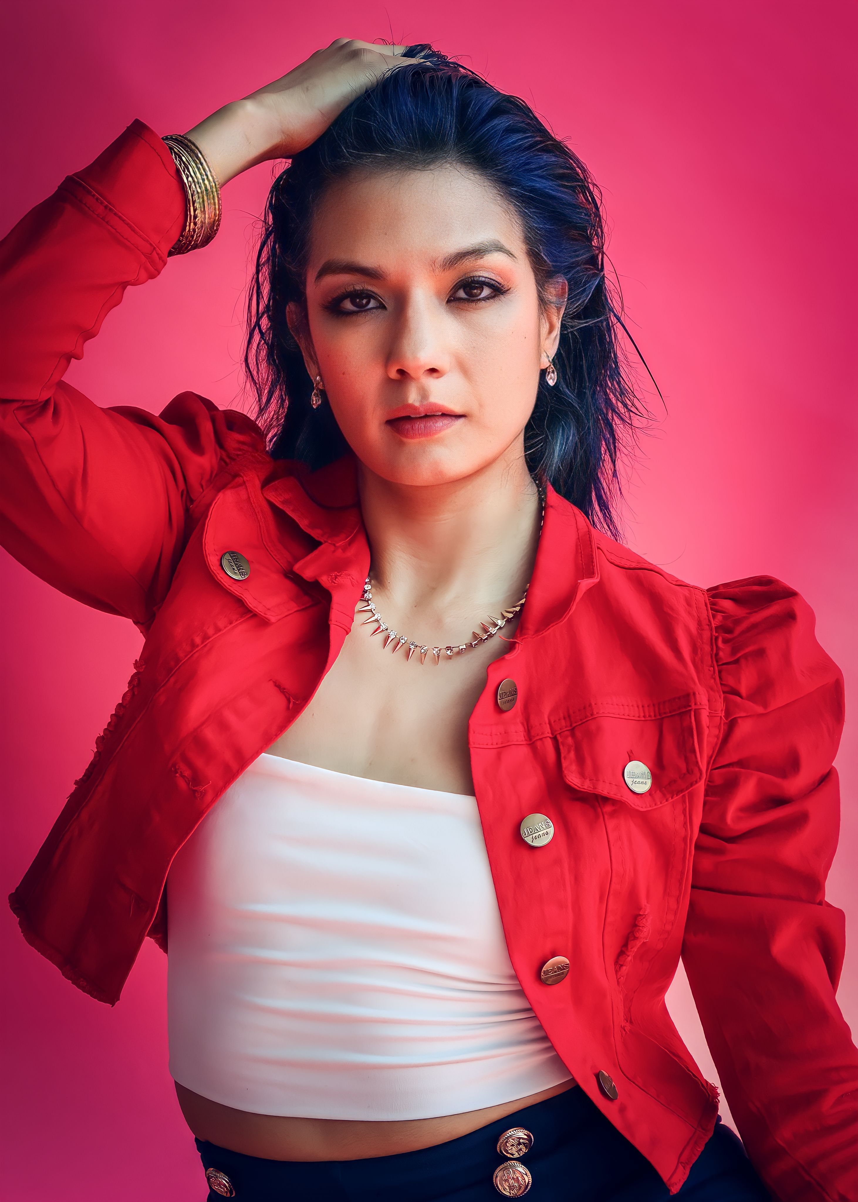 Woman in Red Shirt · Free Stock Photo