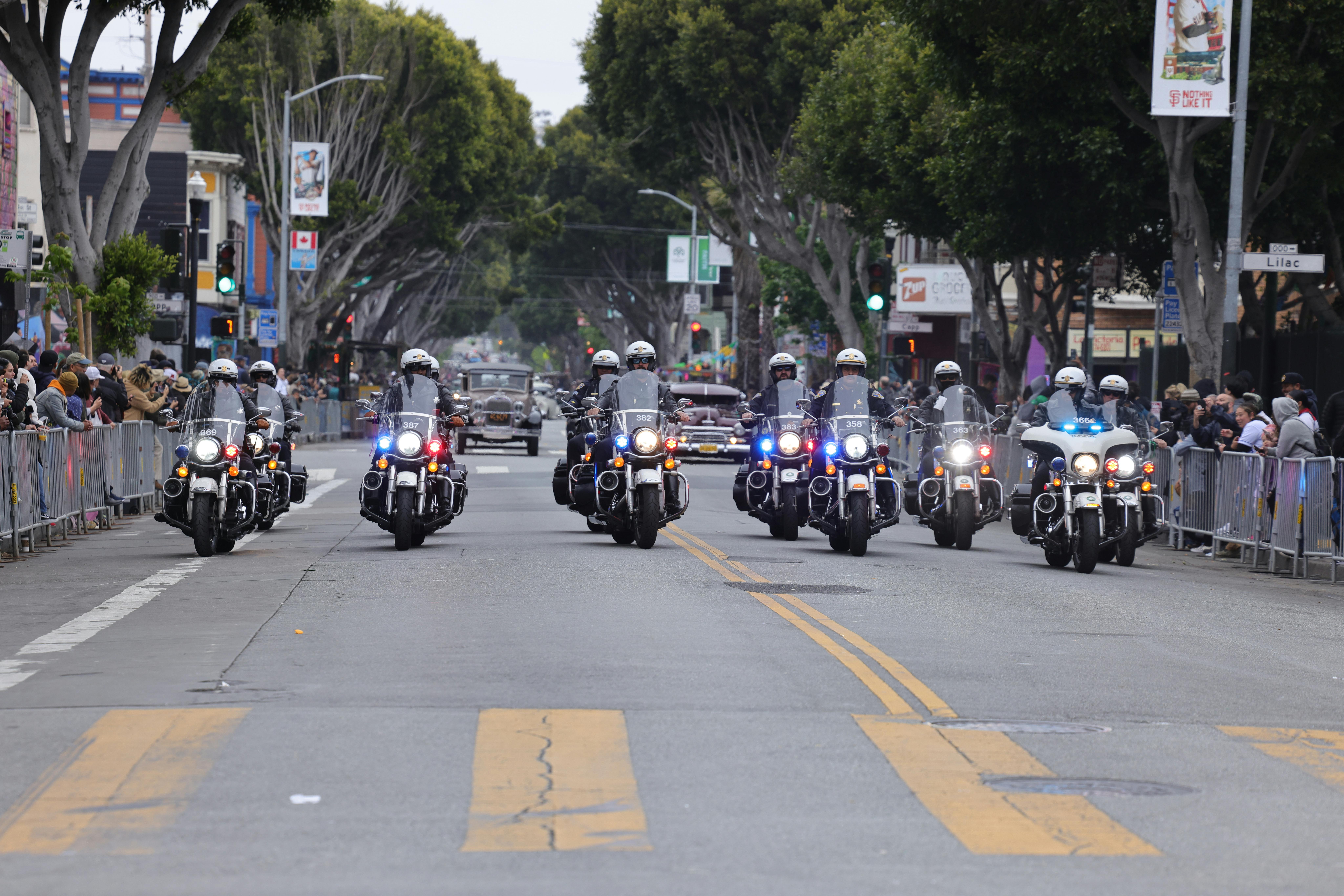 Motoorbikes on Parade on Street · Free Stock Photo