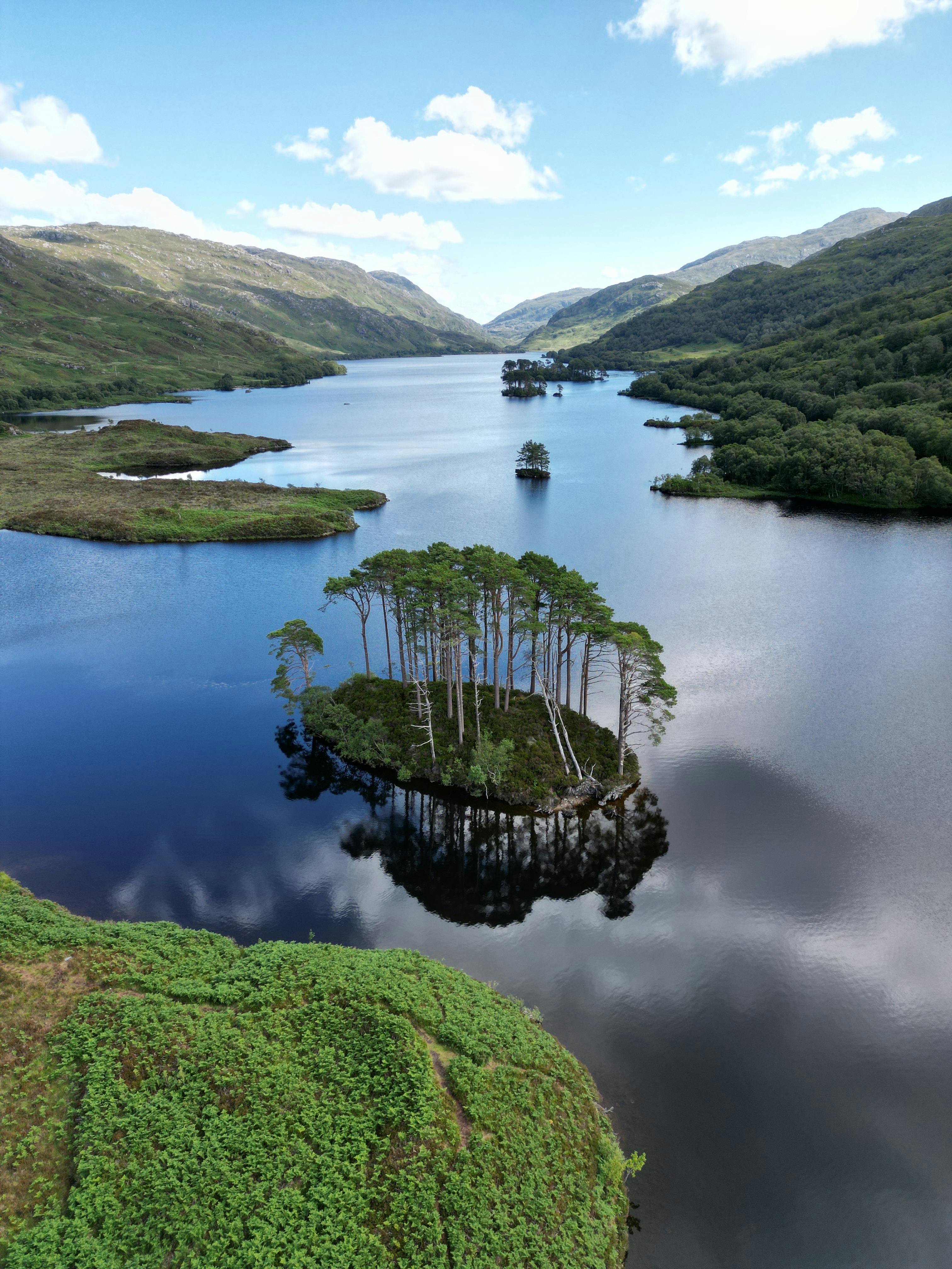 Aerial View of Loch Eilt in Lochaber, Scotland · Free Stock Photo