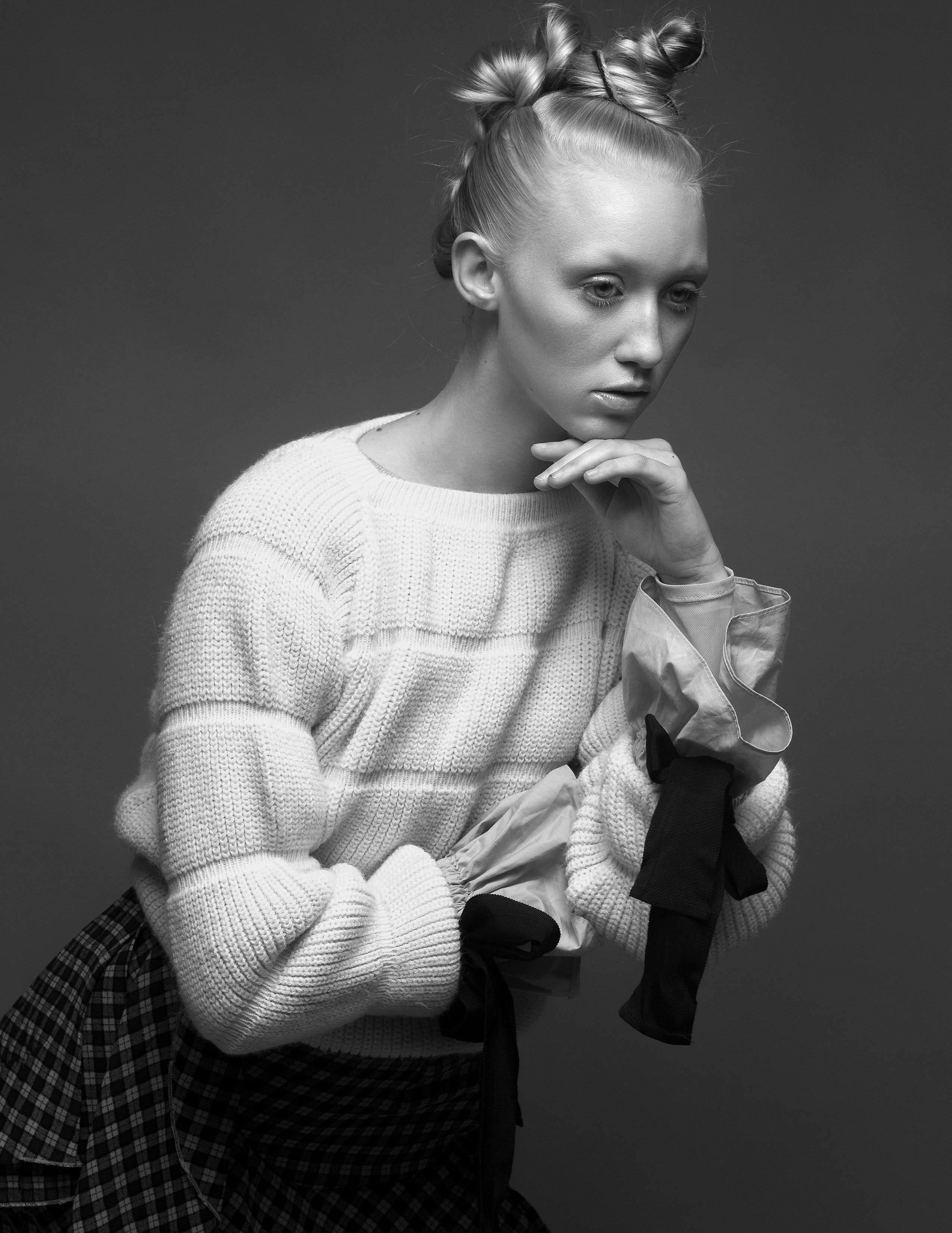 Model Posing in Sweater · Free Stock Photo