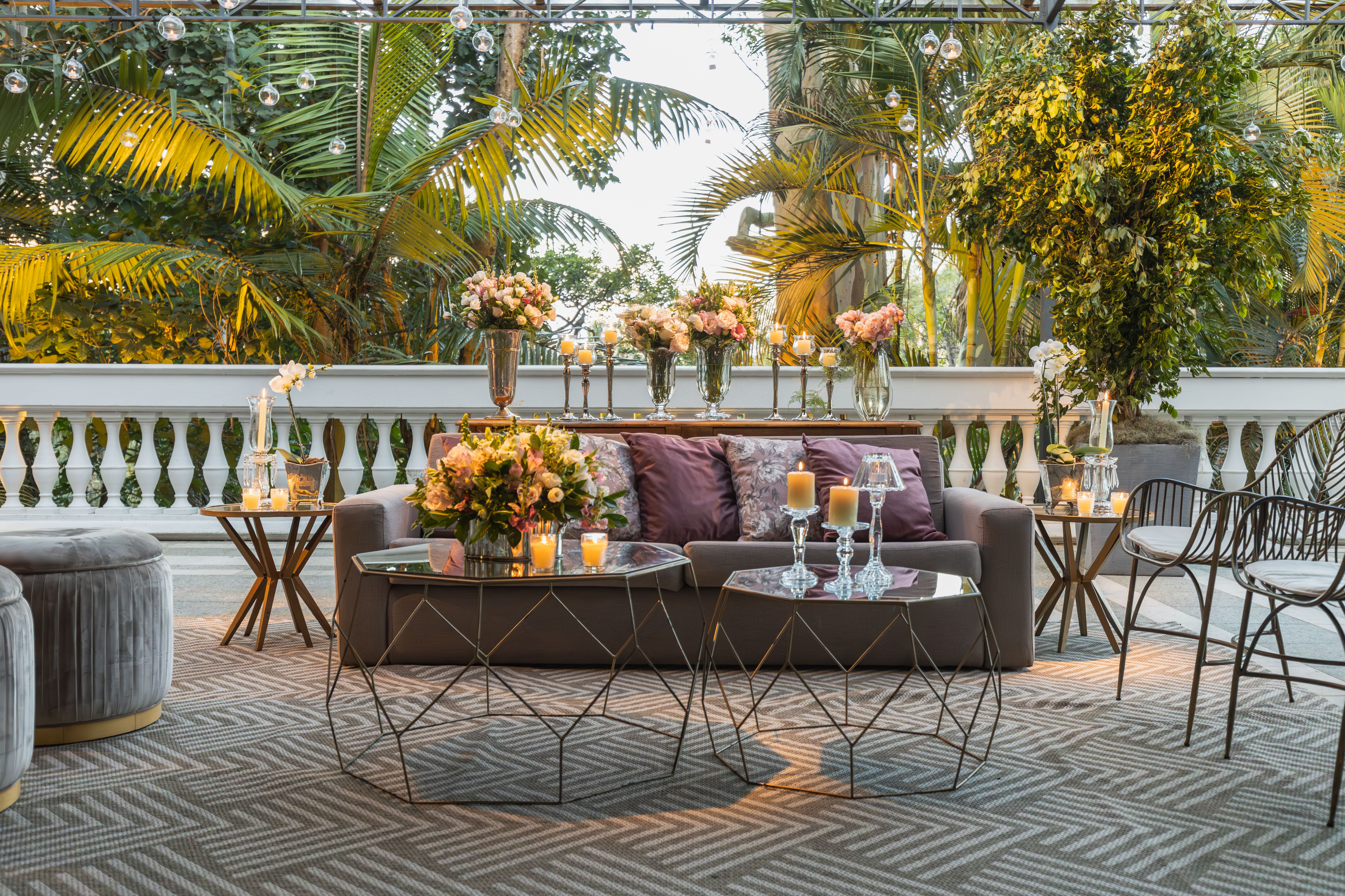Beautiful Terrace Decorated with Flowers for a Wedding Reception · Free ...