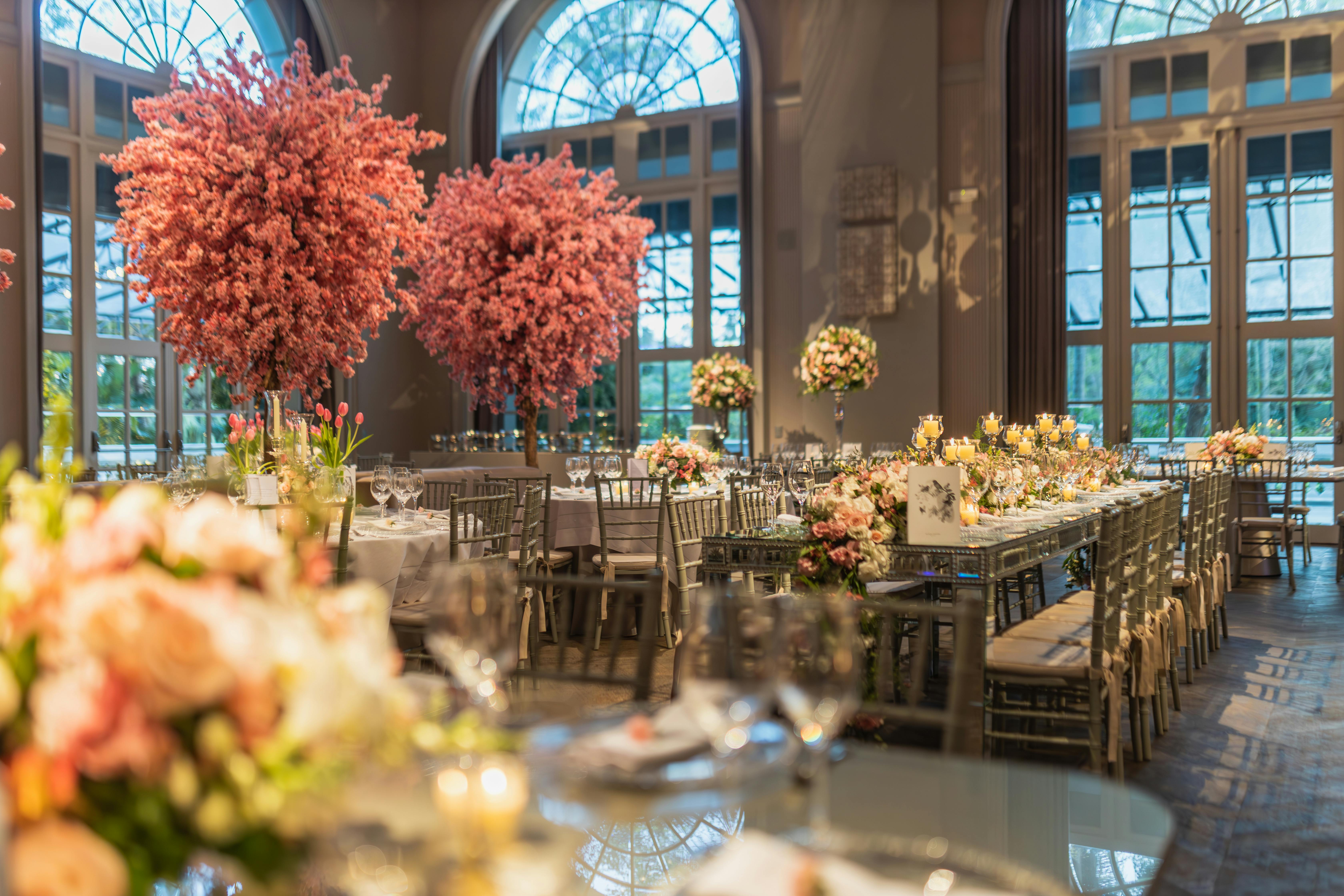 Photo of an Empty Wedding Hall with Wooden Floor · Free Stock Photo
