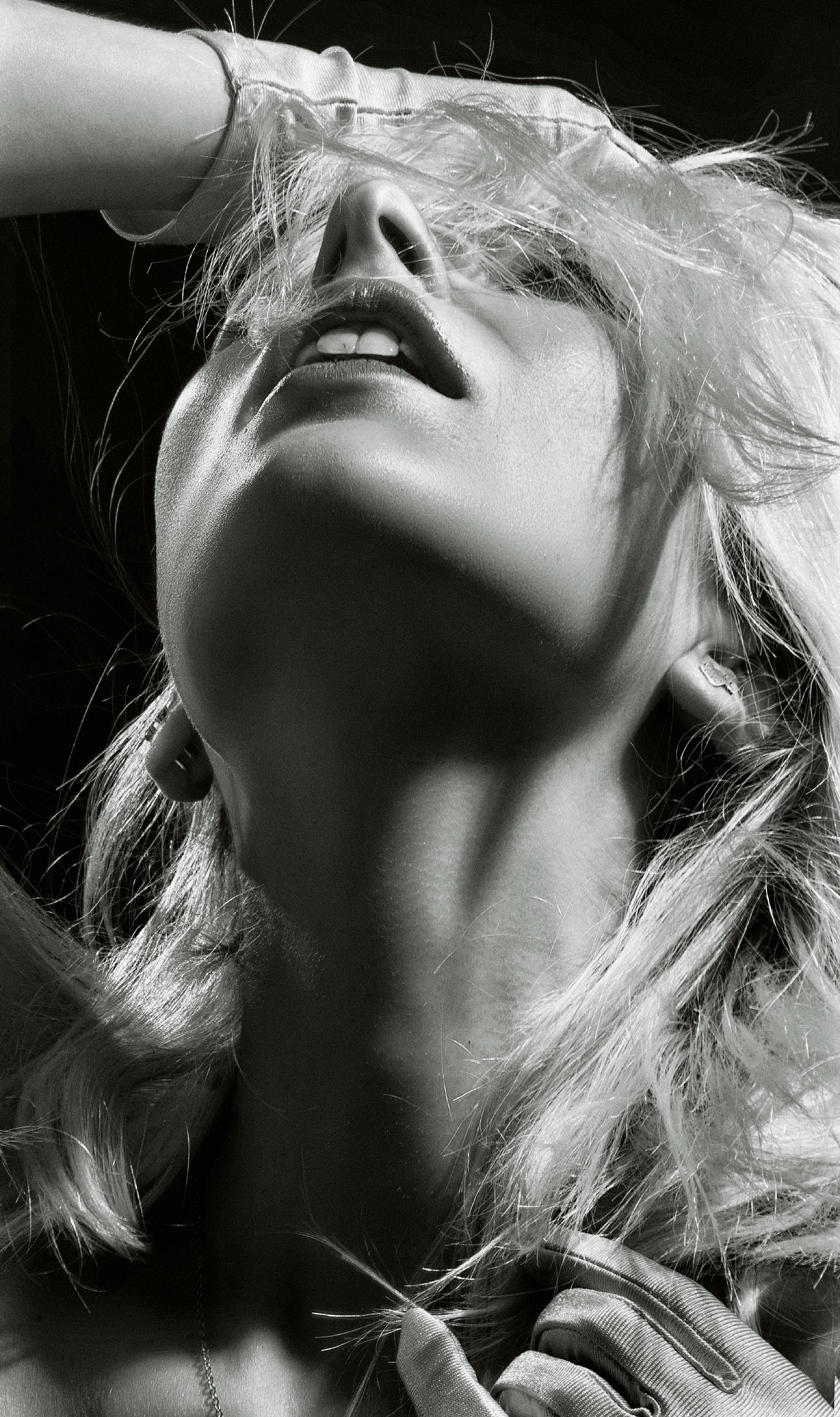 Studio Shot of a Young Woman Throwing Her Head Back · Free Stock Photo