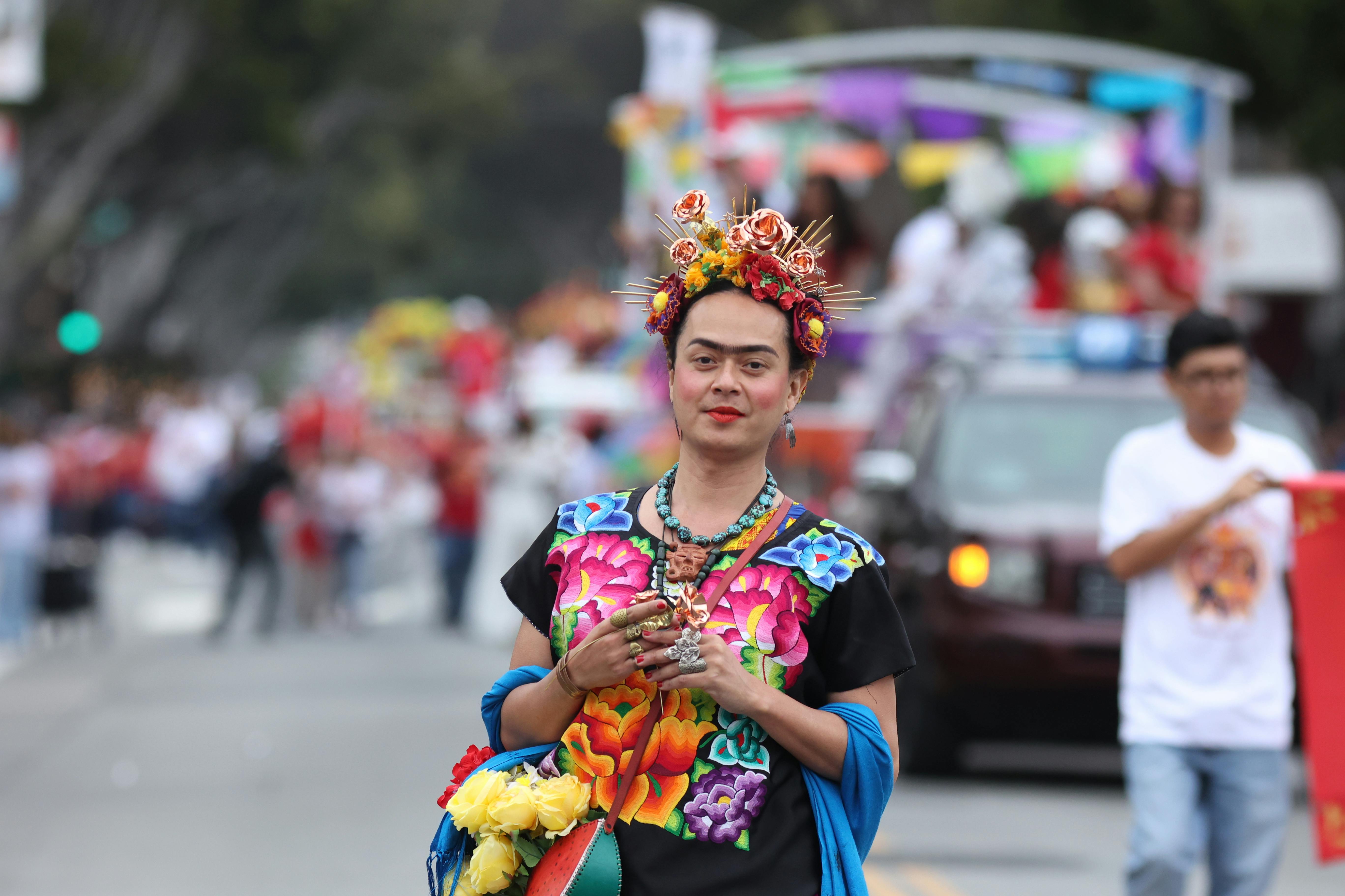 Woman in a Costume at a Parade during a Festival · Free Stock Photo