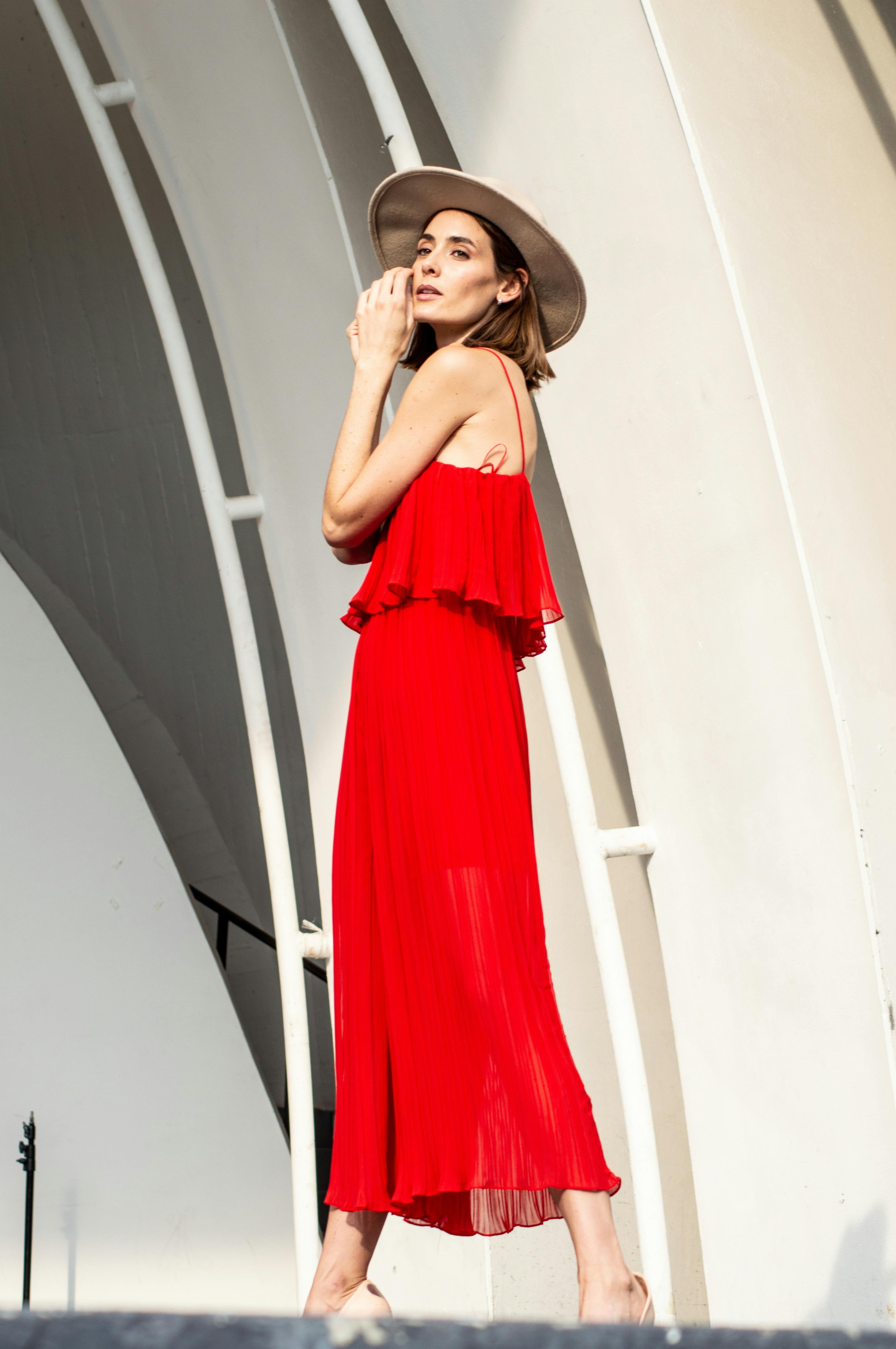 Elegant Woman in Wide-Brimmed Black Hat Portrait · Free Stock Photo