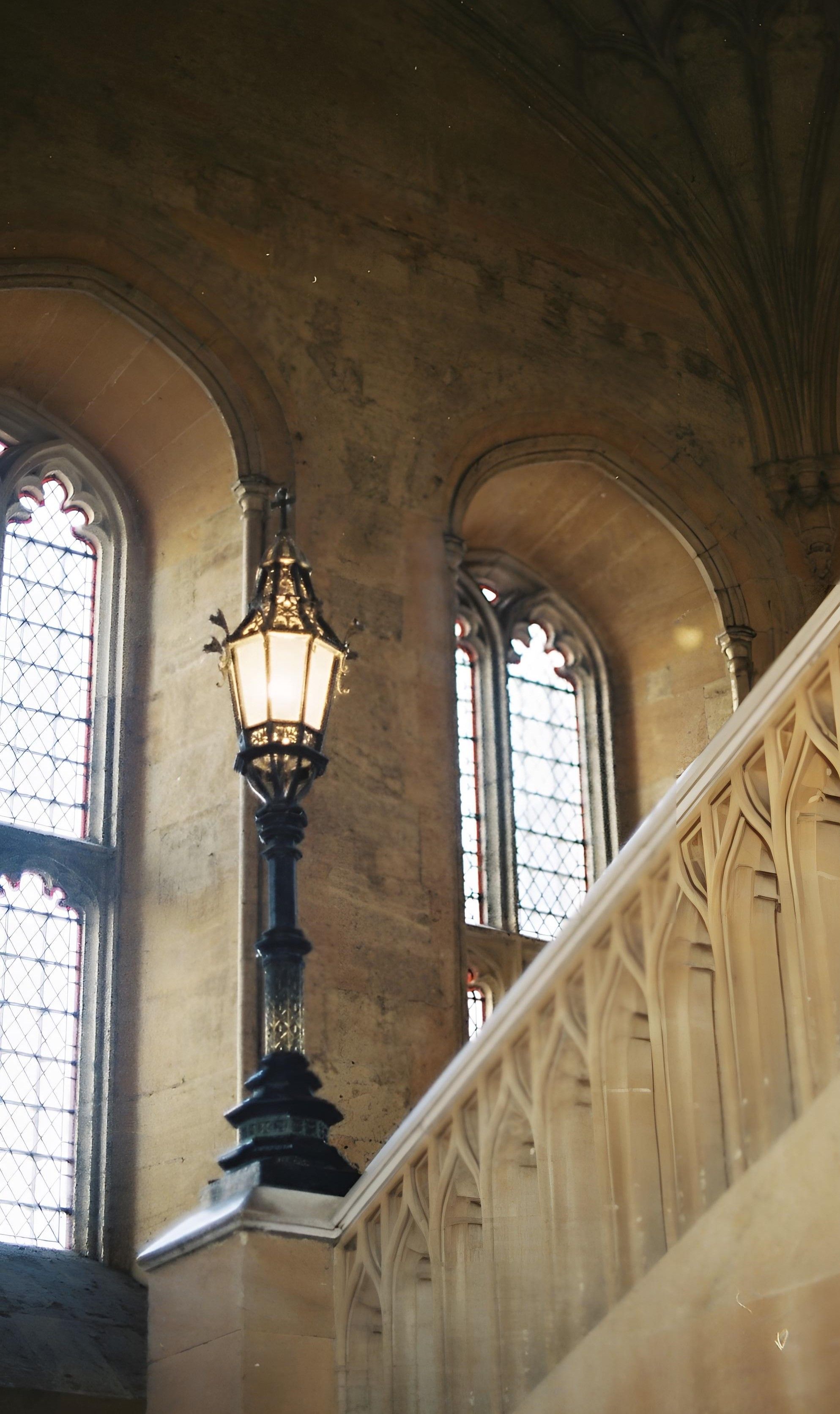 A Lantern on the Stairs in a Castle · Free Stock Photo
