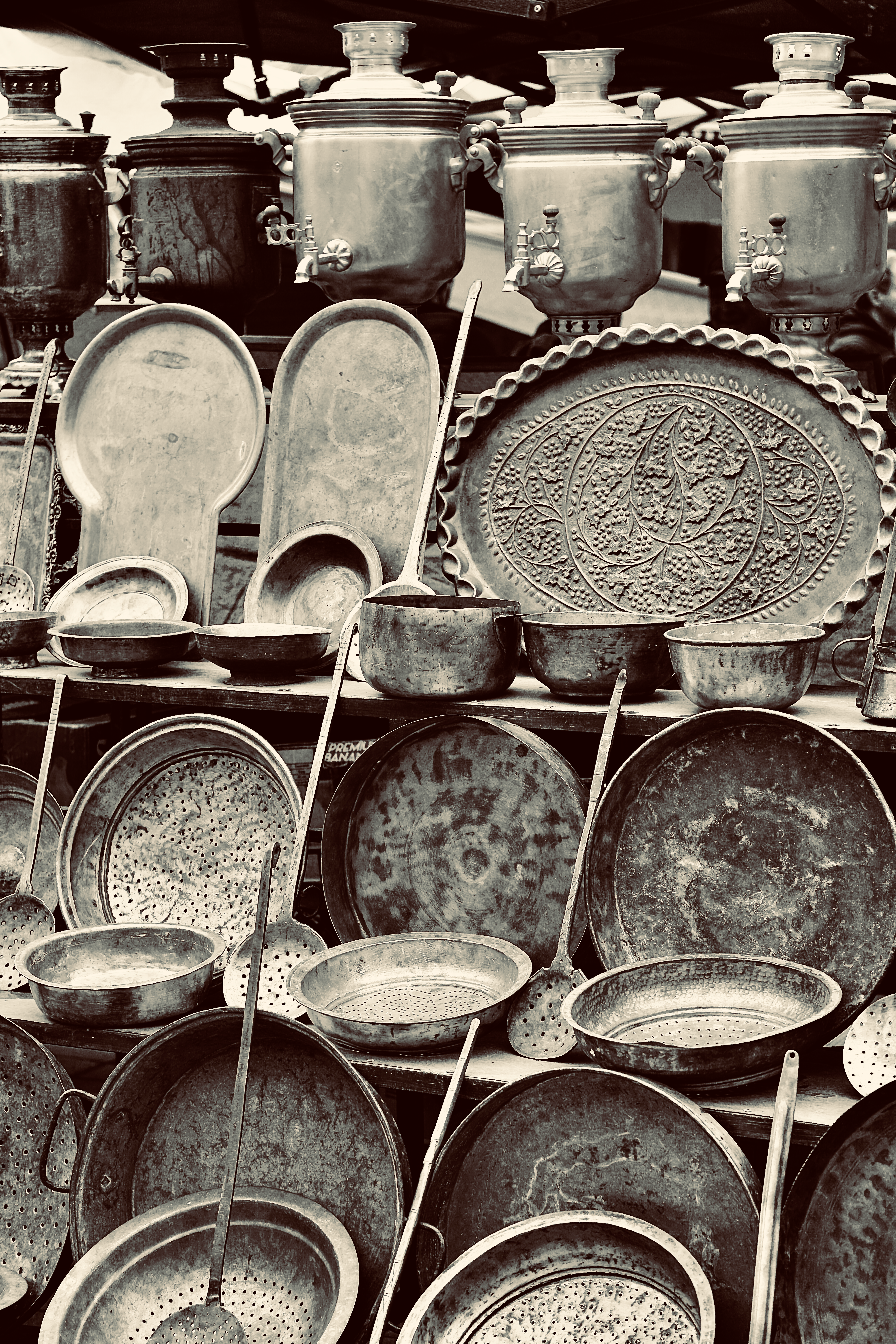 Antique Metal Pottery with Carved Details · Free Stock Photo