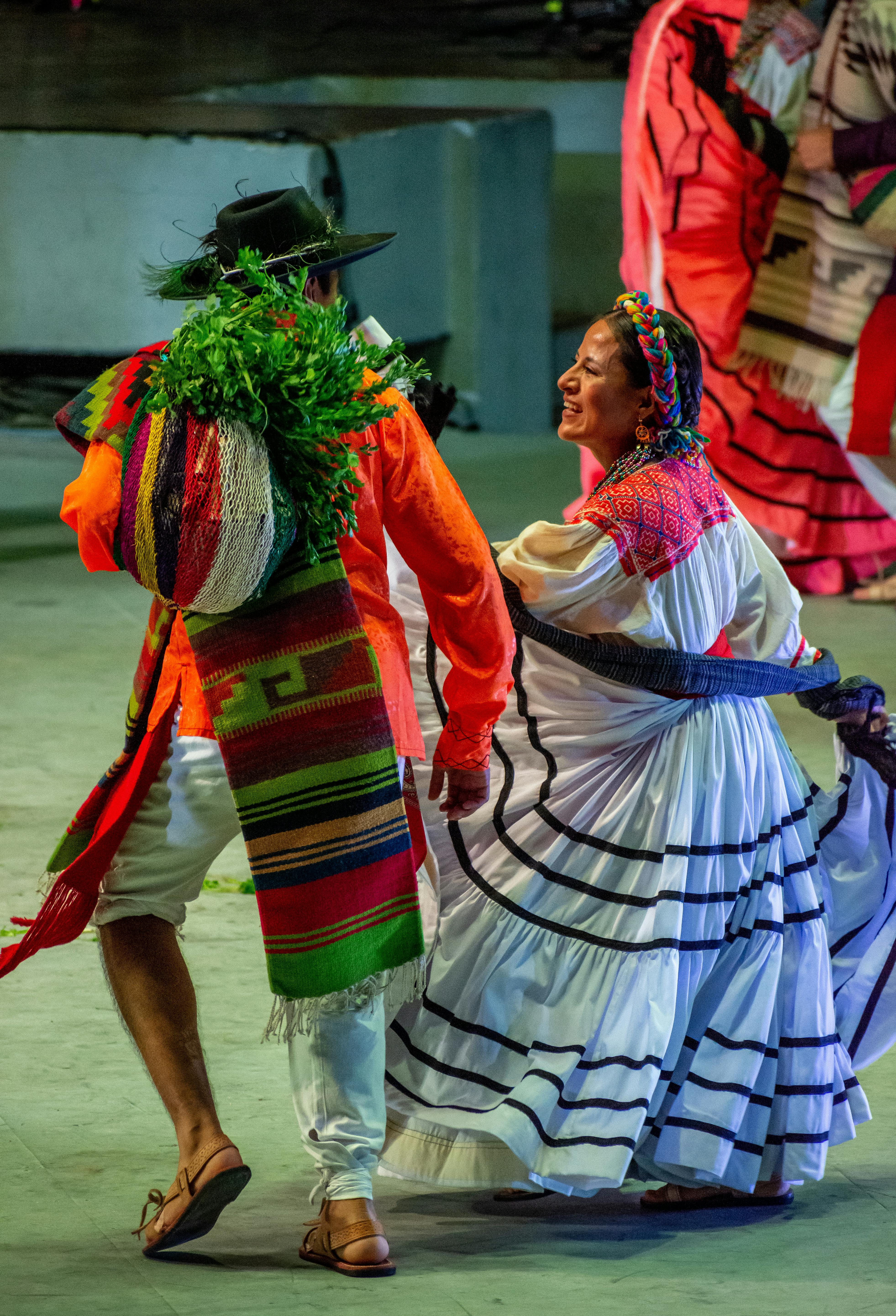 Back View of Dancers in Traditional Clothing · Free Stock Photo