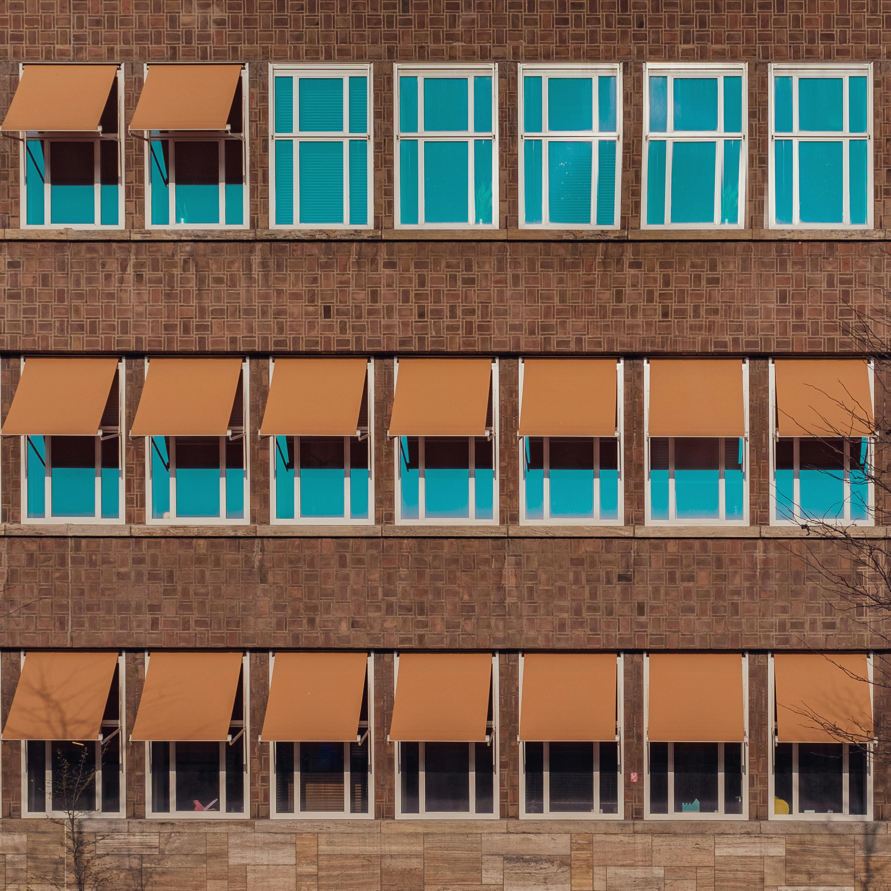 Facade of a Modern Building with Sunshades over the Windows · Free ...