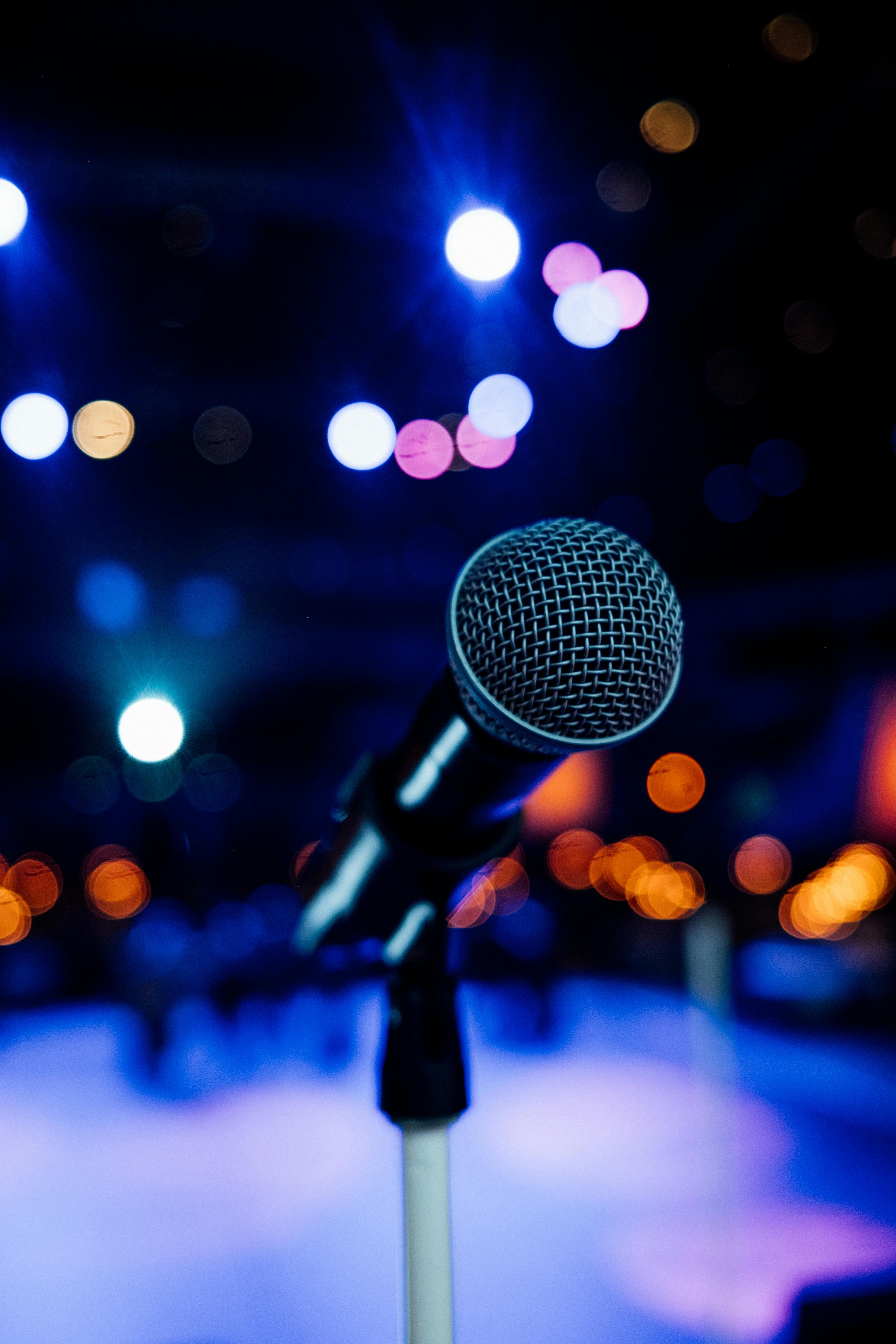 Microphone on Stage · Free Stock Photo