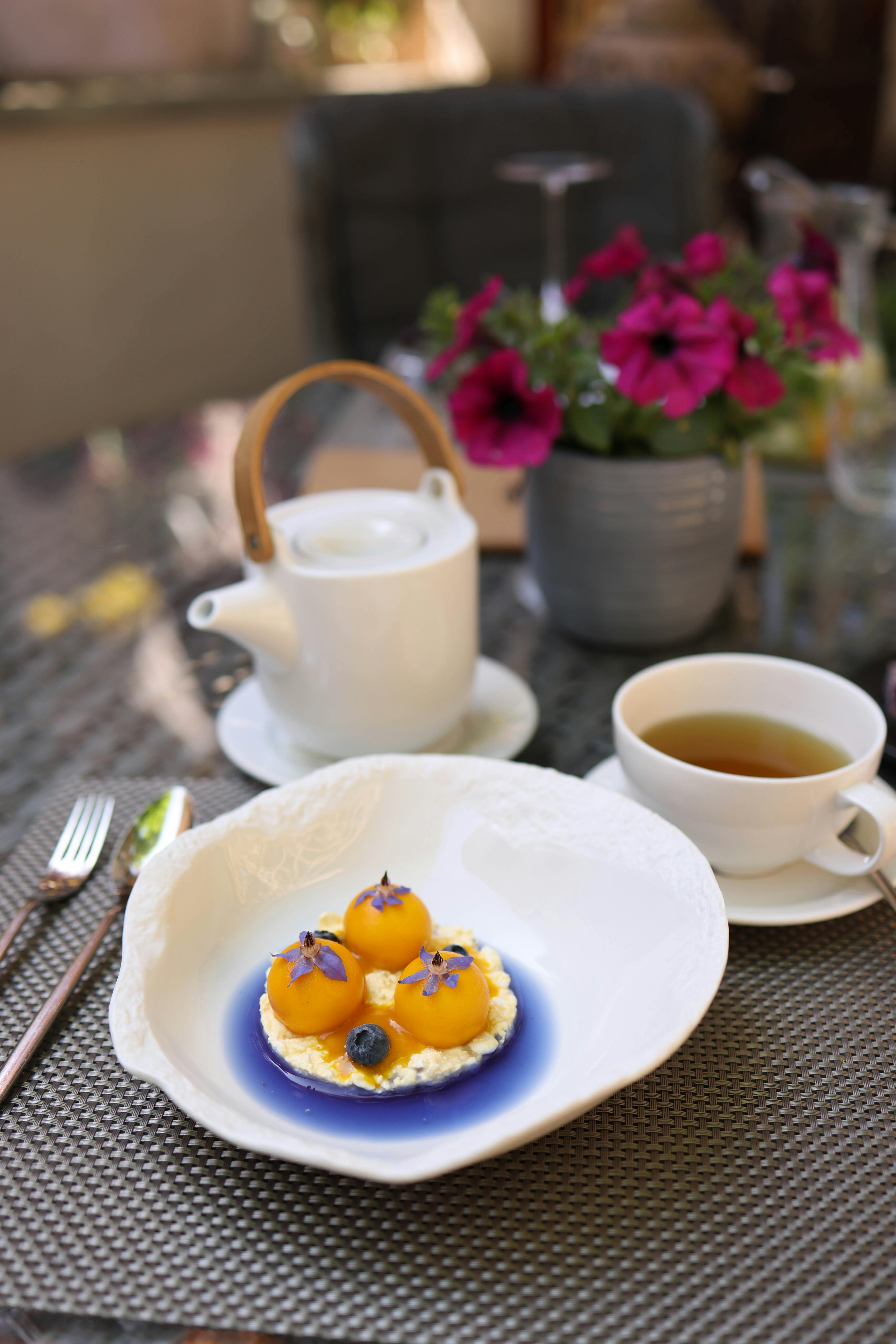 Gourmet Dessert with Tea · Free Stock Photo