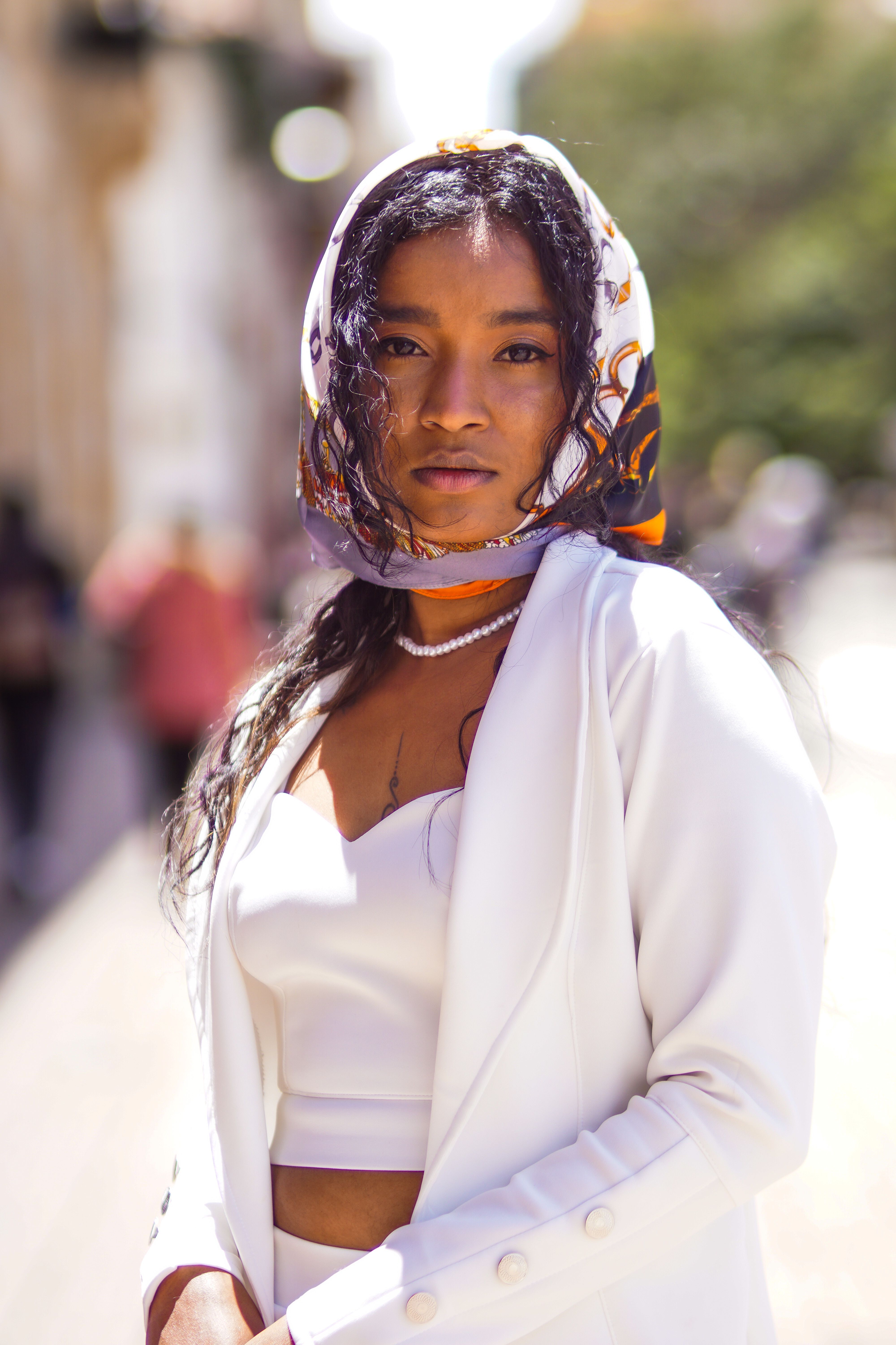 Portrait of Woman Wearing Headscarf · Free Stock Photo