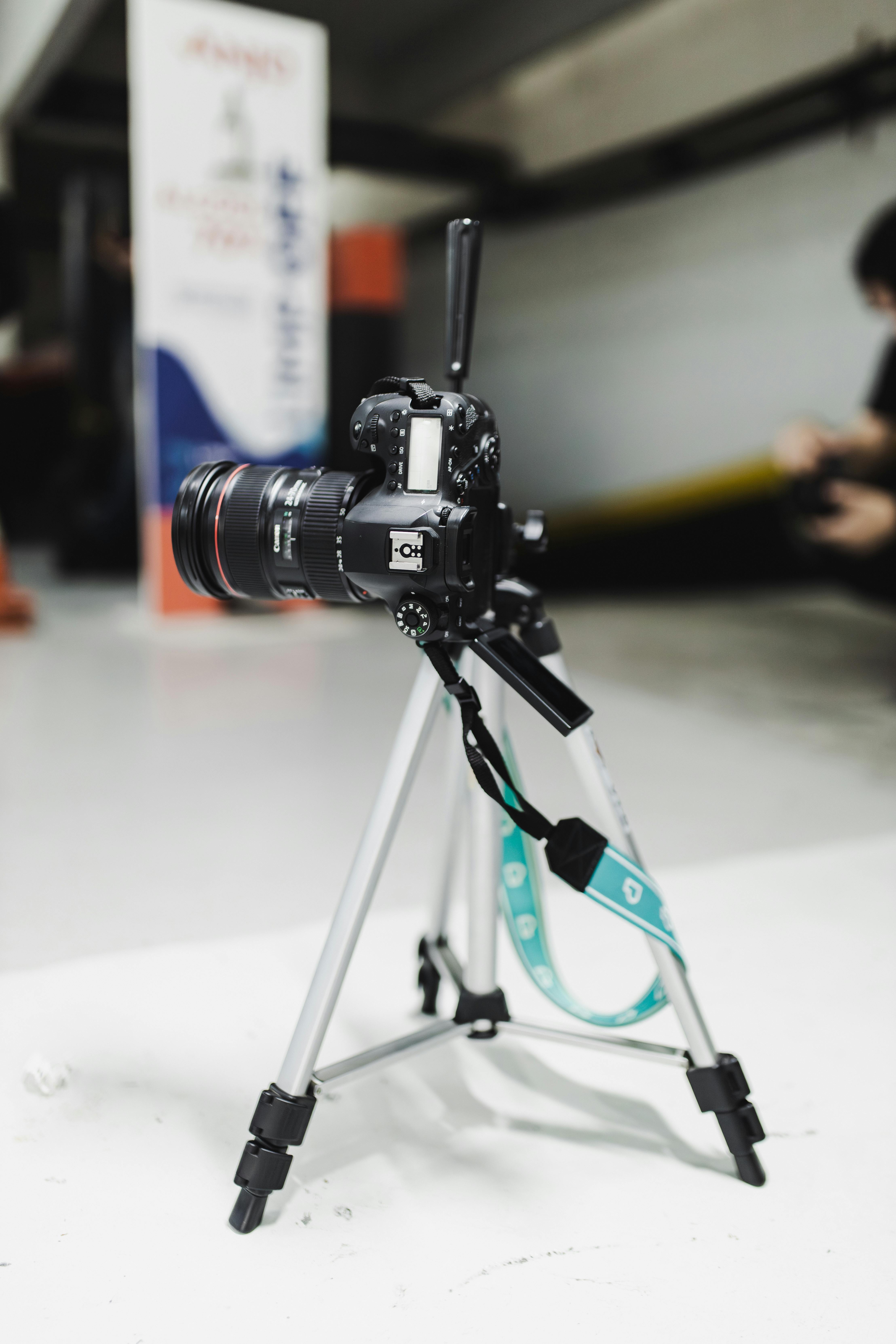 Photo of a Camera on a Tripod During a Night Photo Shoot · Free Stock Photo