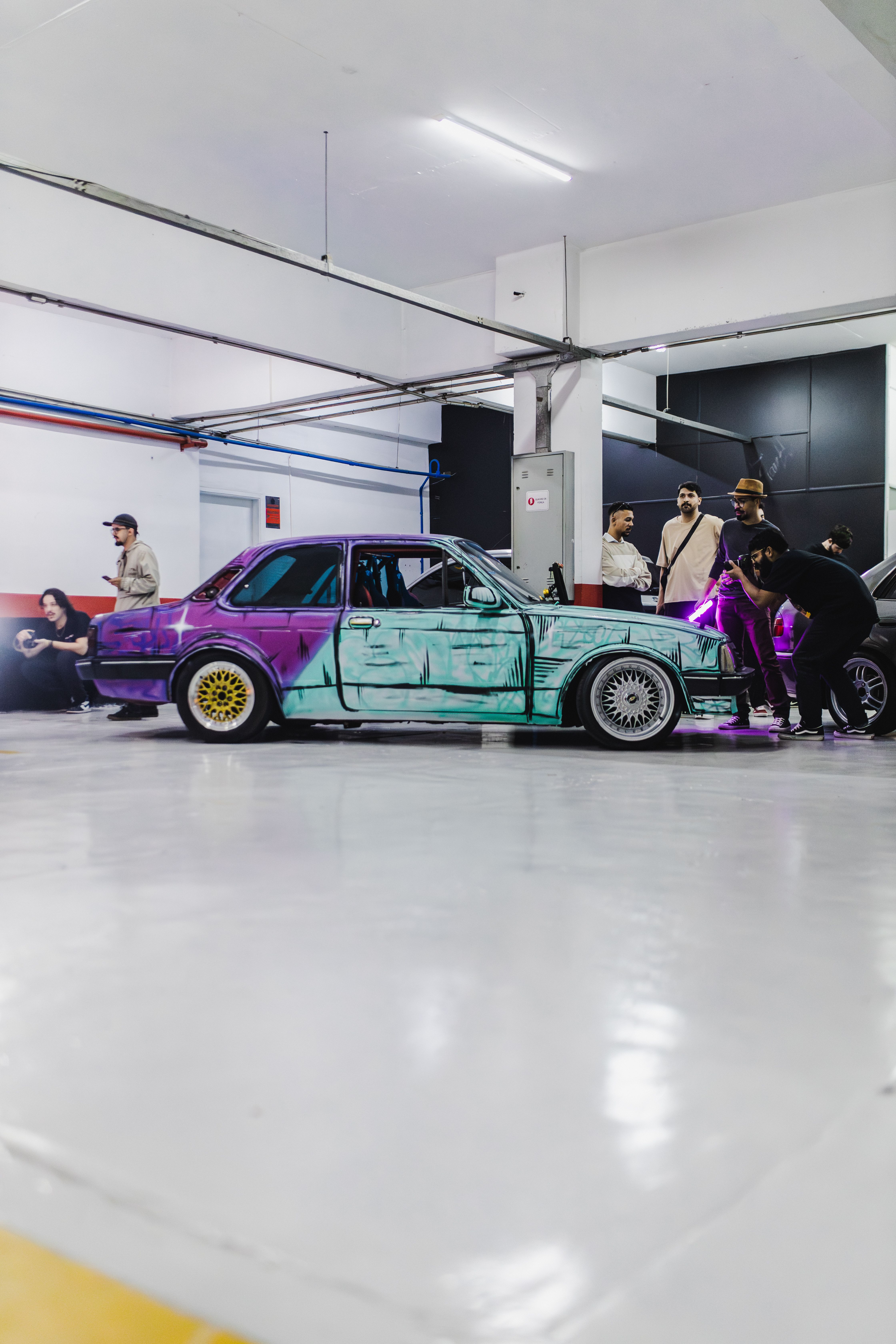 Tuned Car in Garage · Free Stock Photo