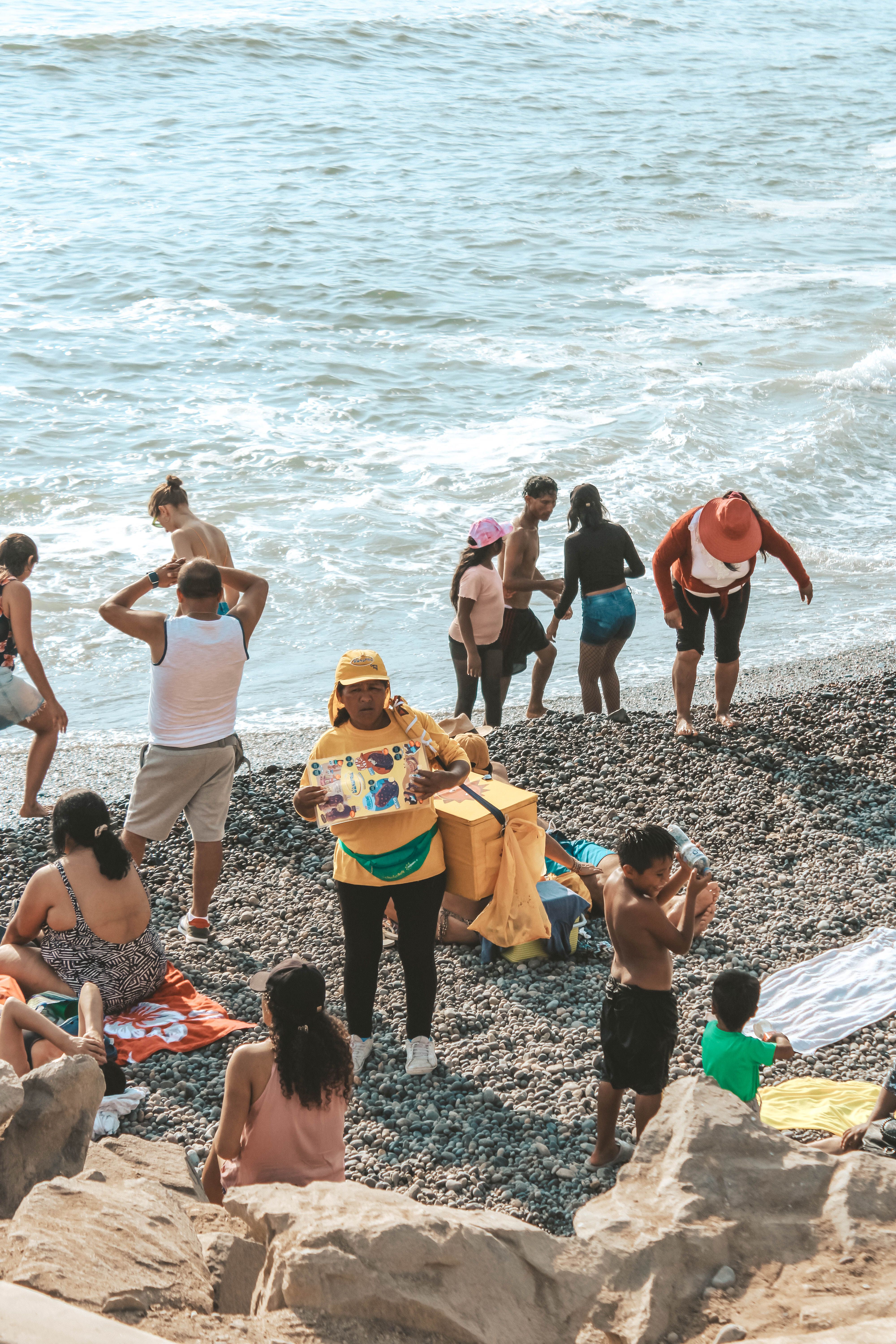 People on a Sea Beach · Free Stock Photo