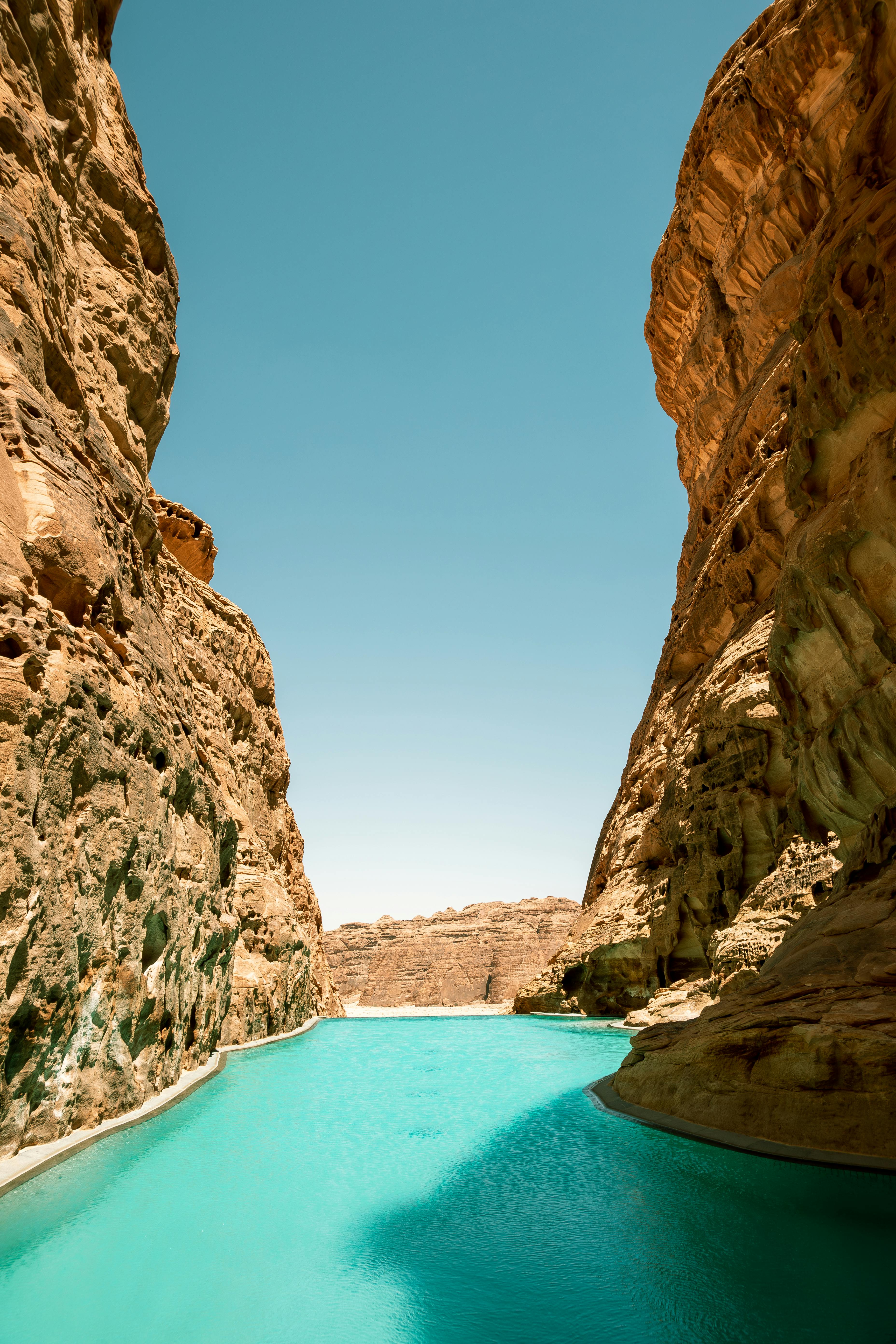 Swimming Pool Between Two High Cliffs · Free Stock Photo