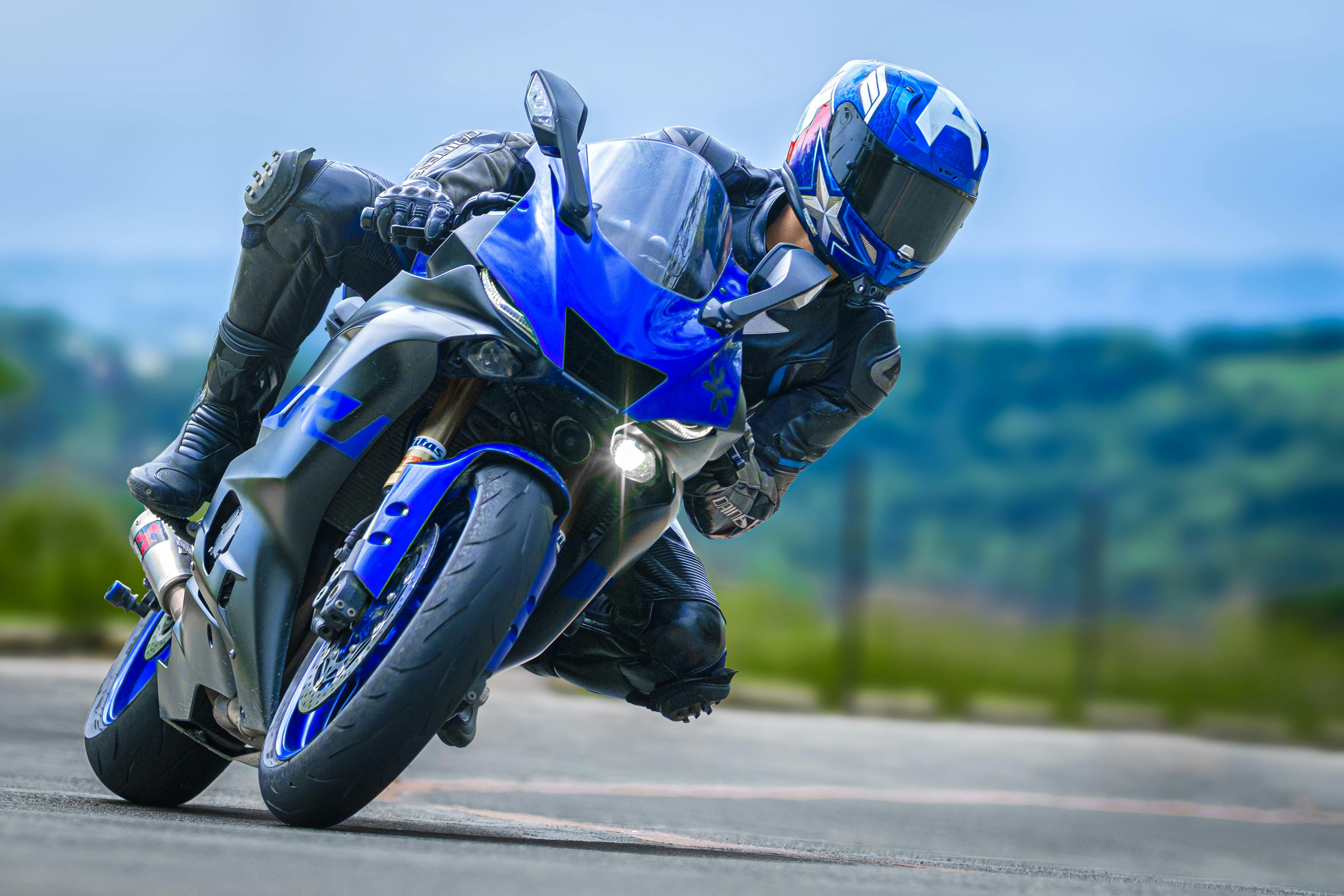 Man Riding Yamaha YZF-R6 · Free Stock Photo