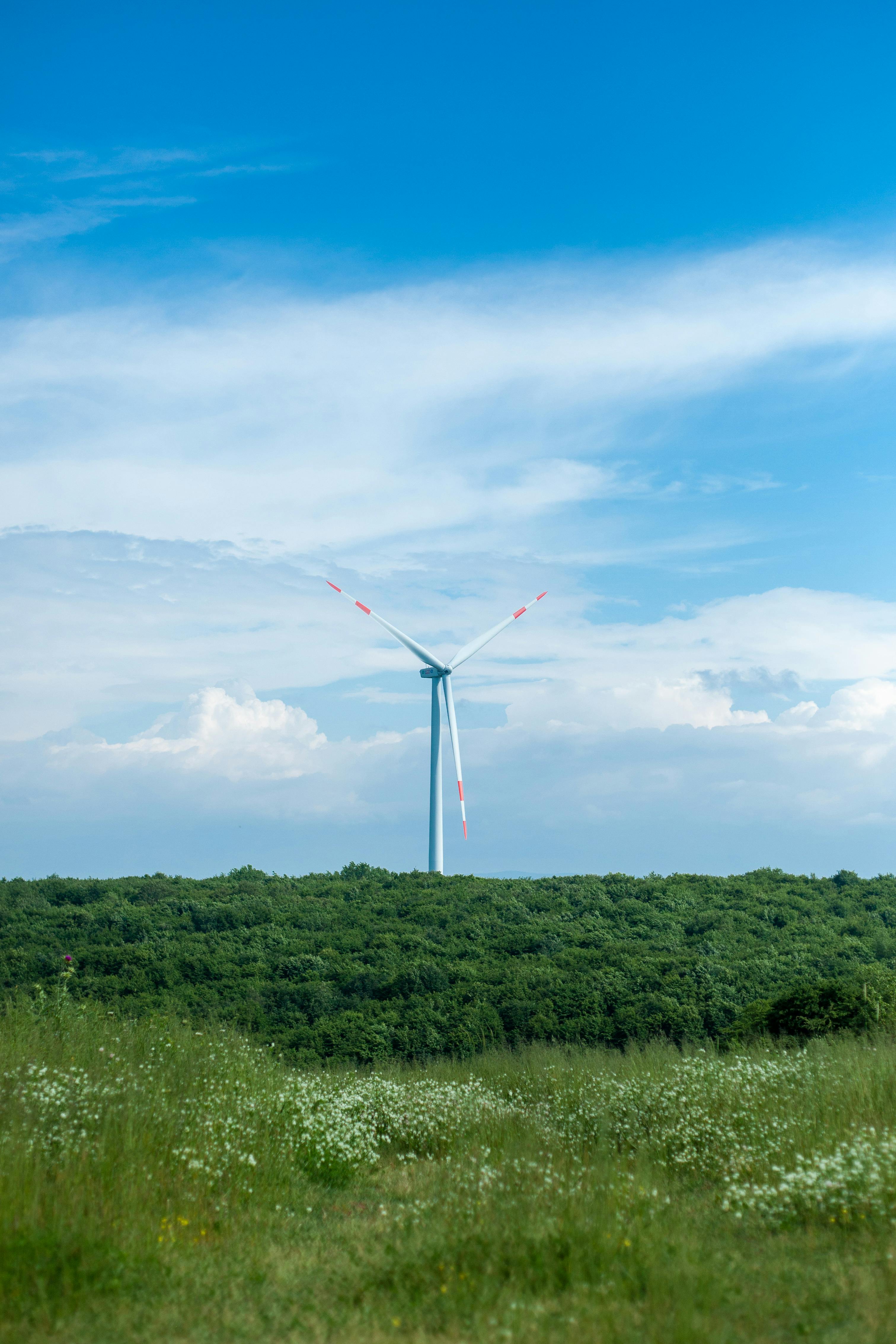 Wind Turbine in Summer Scenery · Free Stock Photo