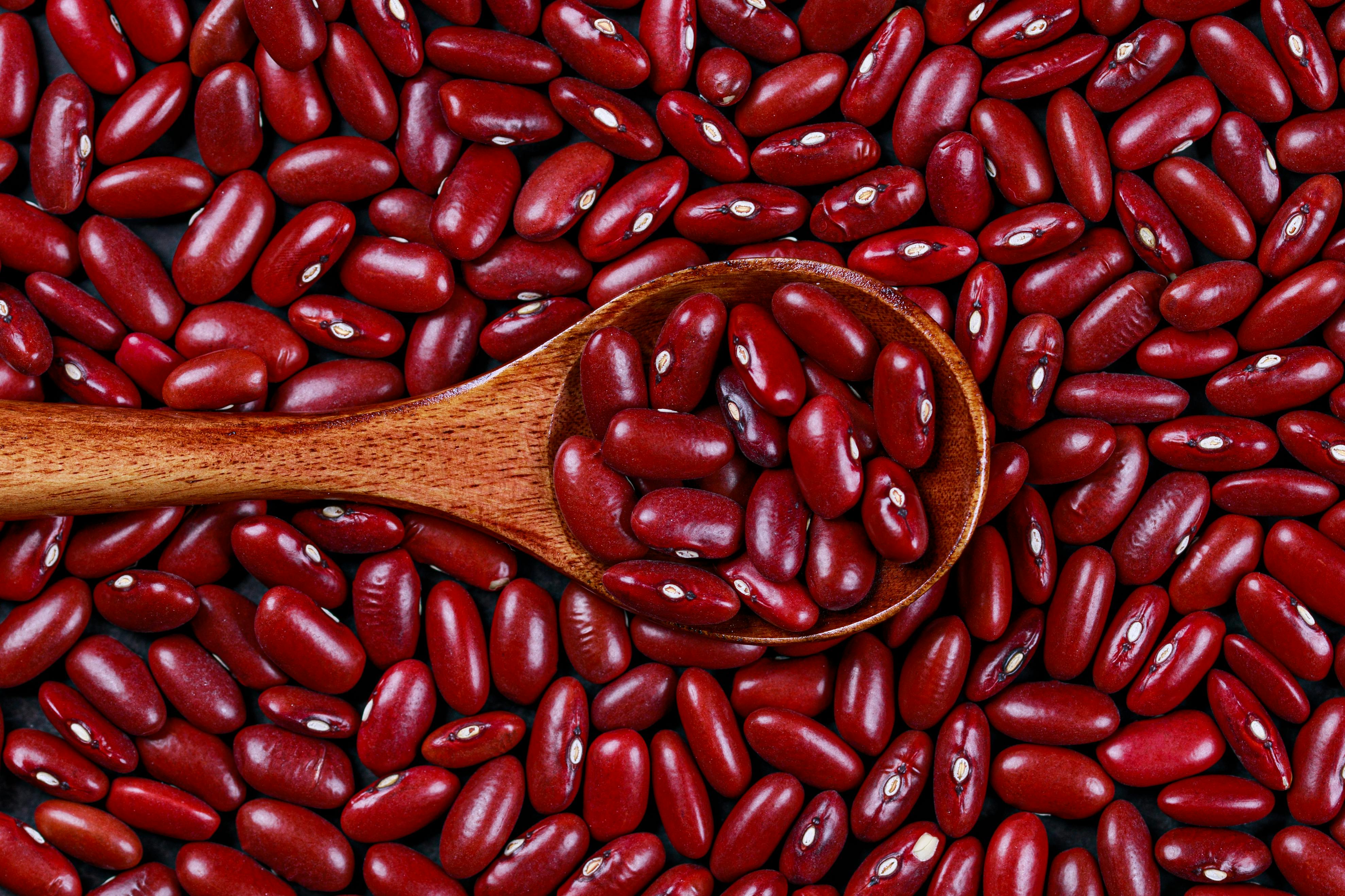 Red Beans on and around Spoon · Free Stock Photo