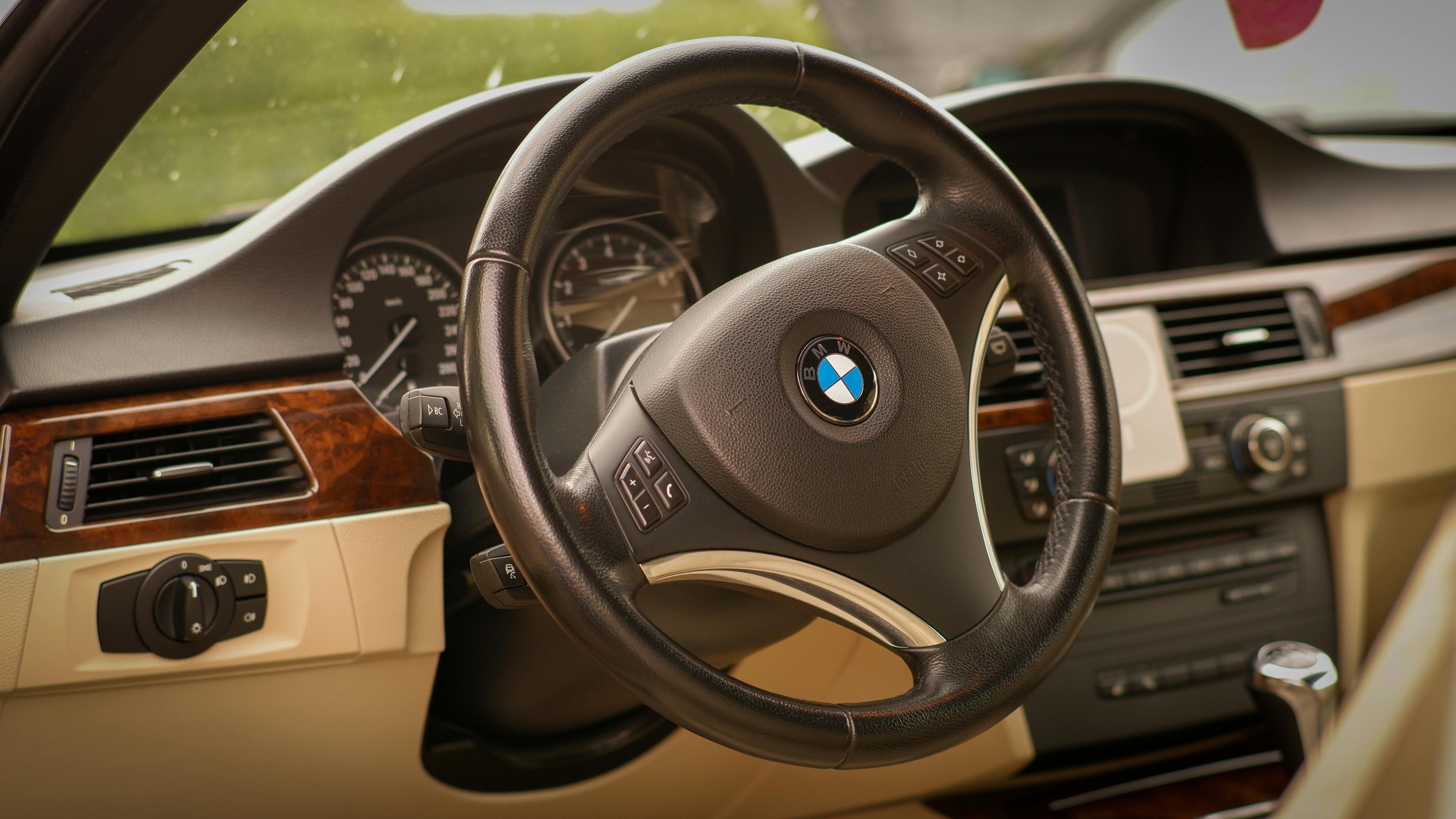 Steering Wheel in BMW Car · Free Stock Photo