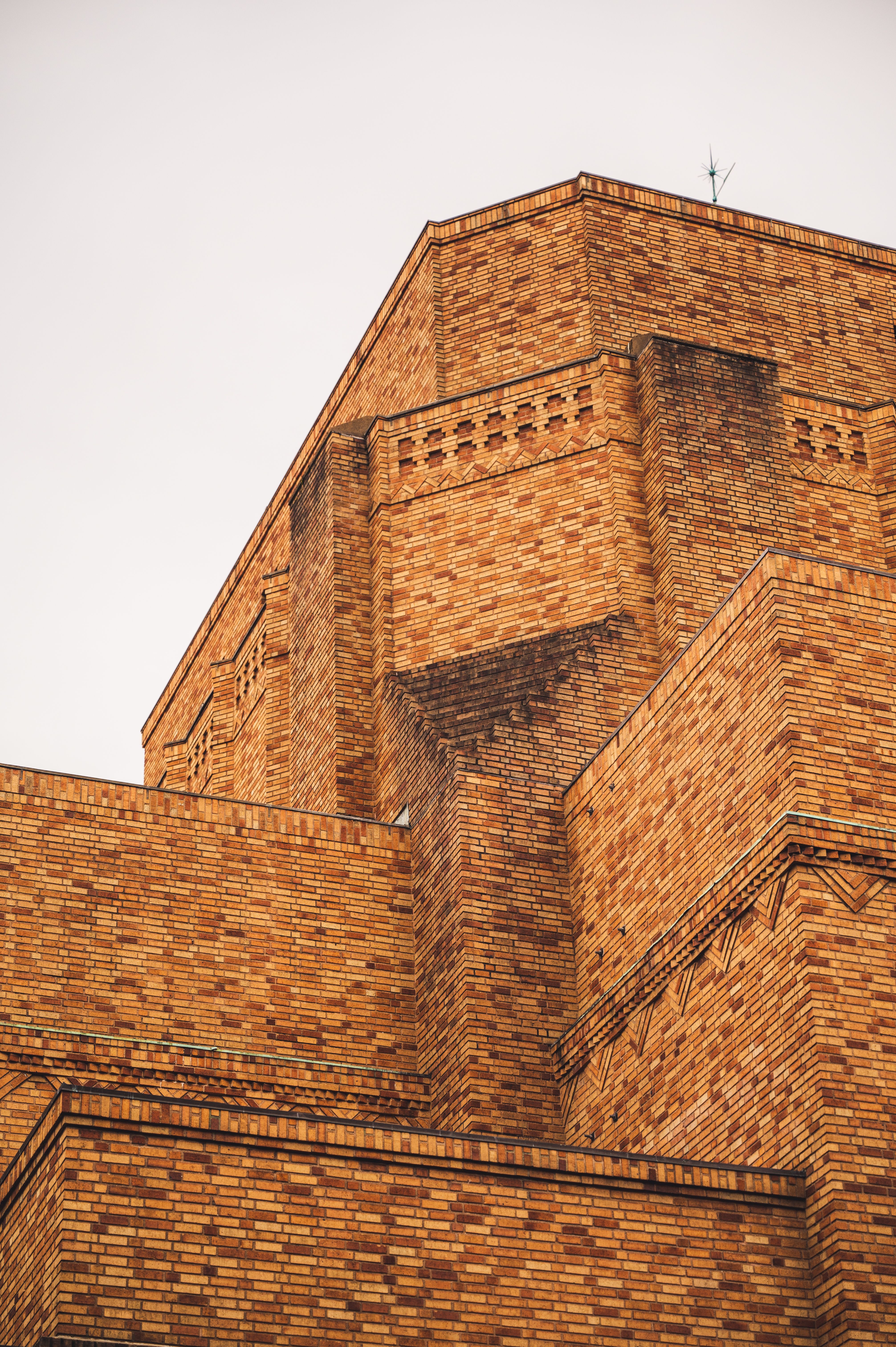 Brick Building against Sky Background · Free Stock Photo