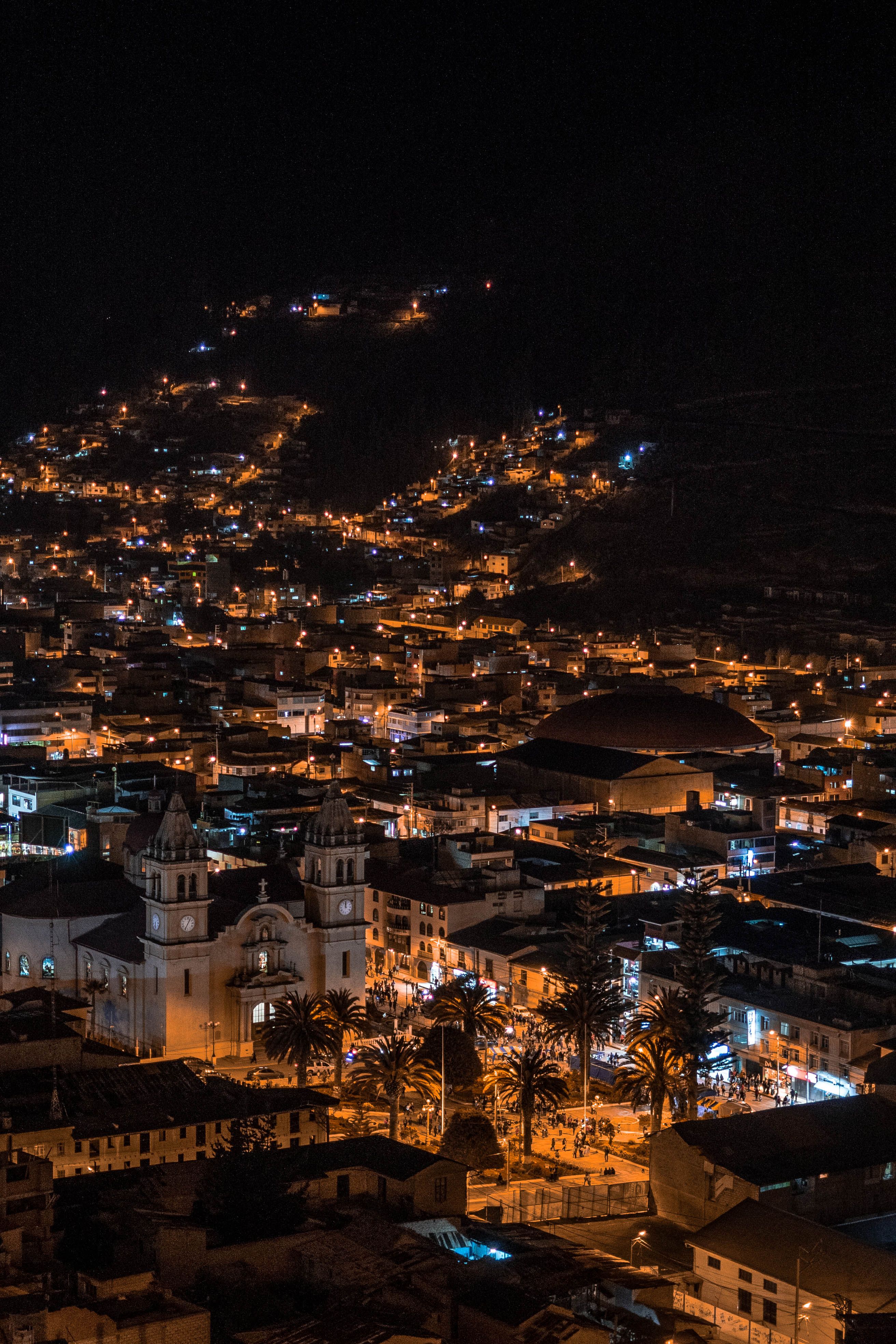 City in Peru at Night · Free Stock Photo