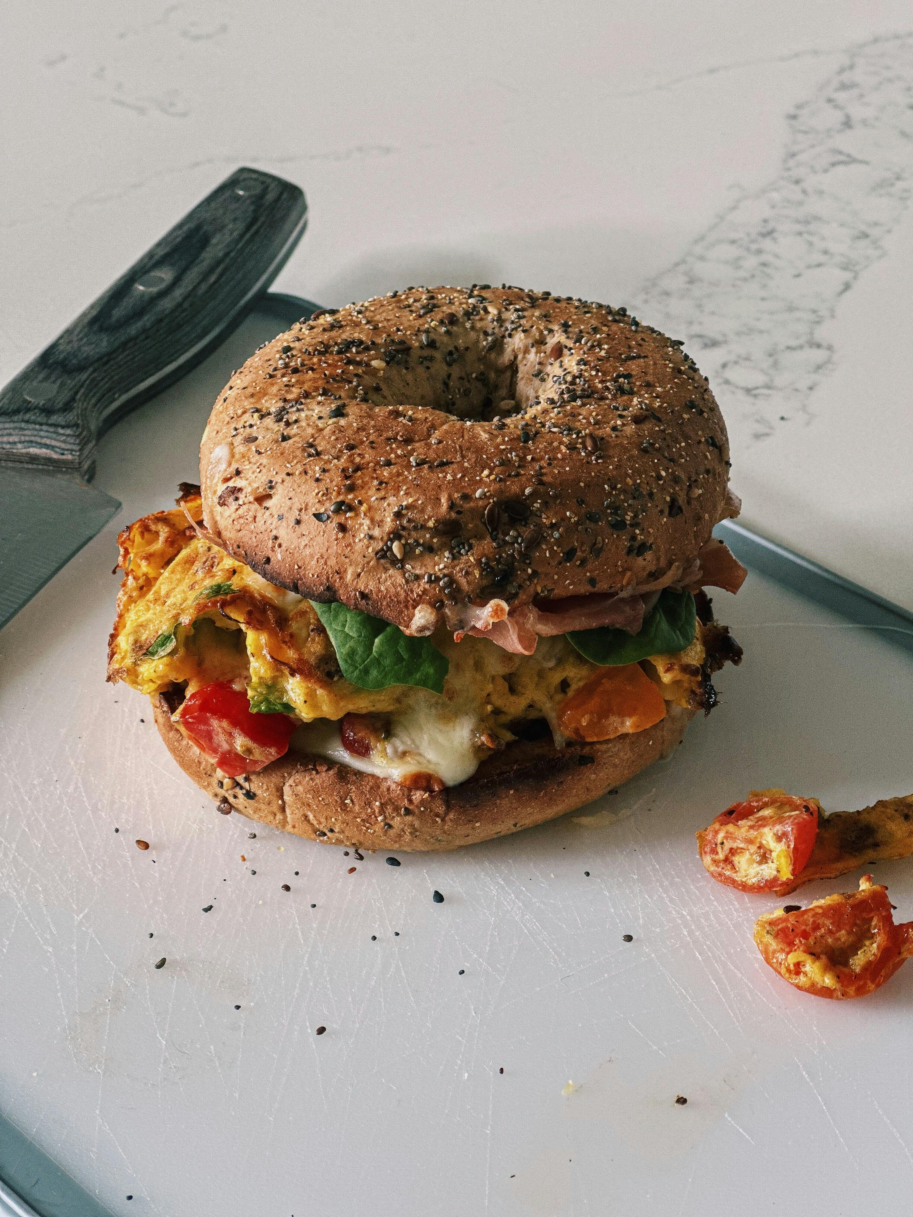 Close up of a Bagel · Free Stock Photo