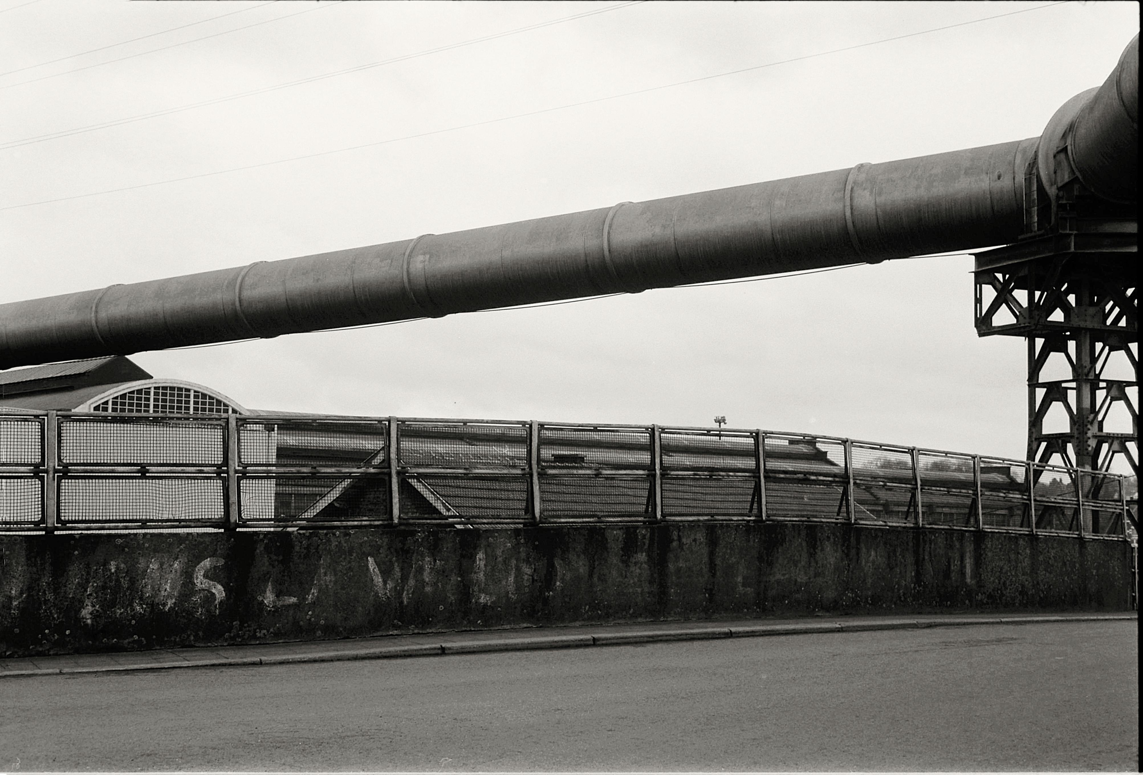 Locomotive on Tracks in Black and White · Free Stock Photo