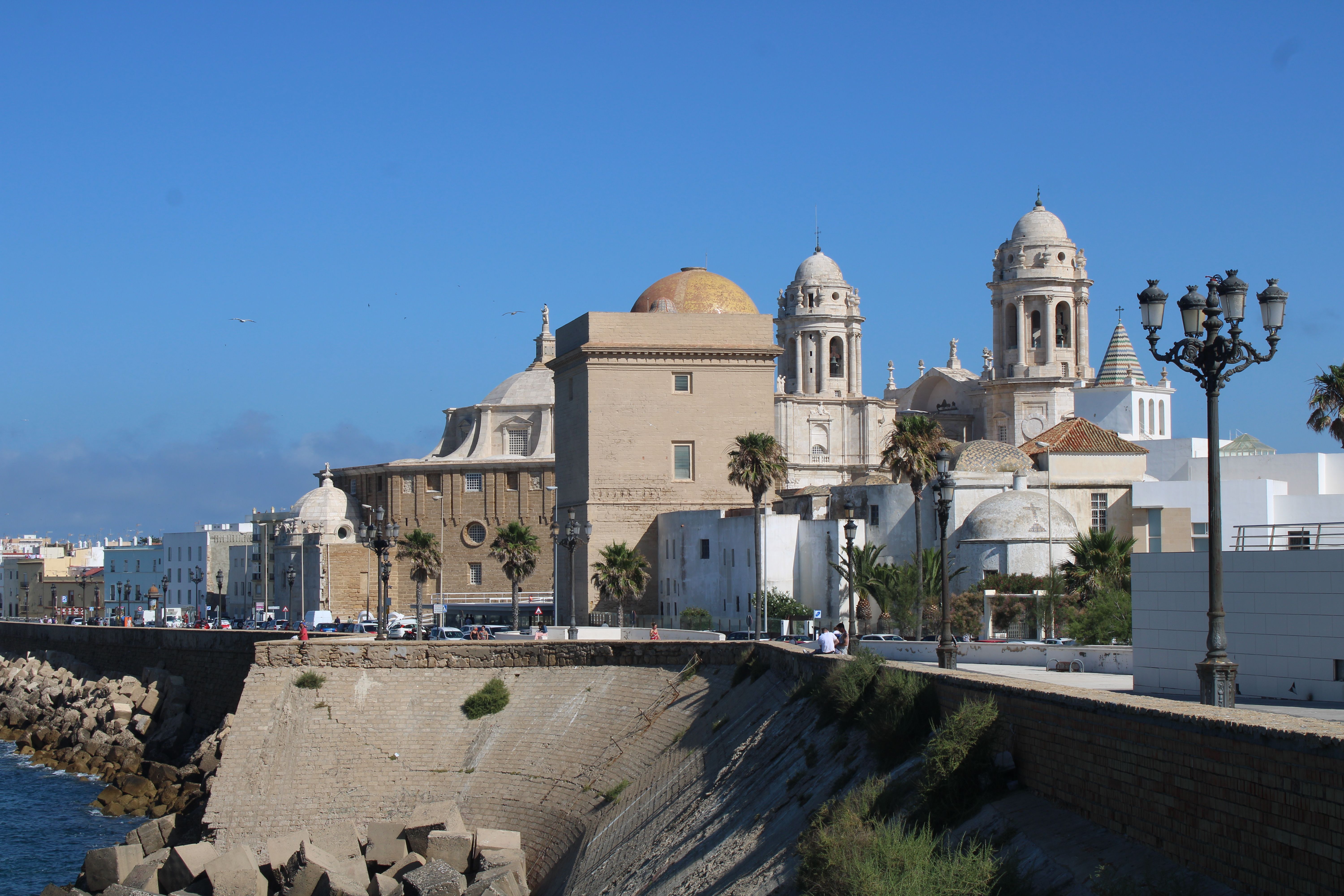 Cadiz Cathedral Near Ocean Shore · Free Stock Photo