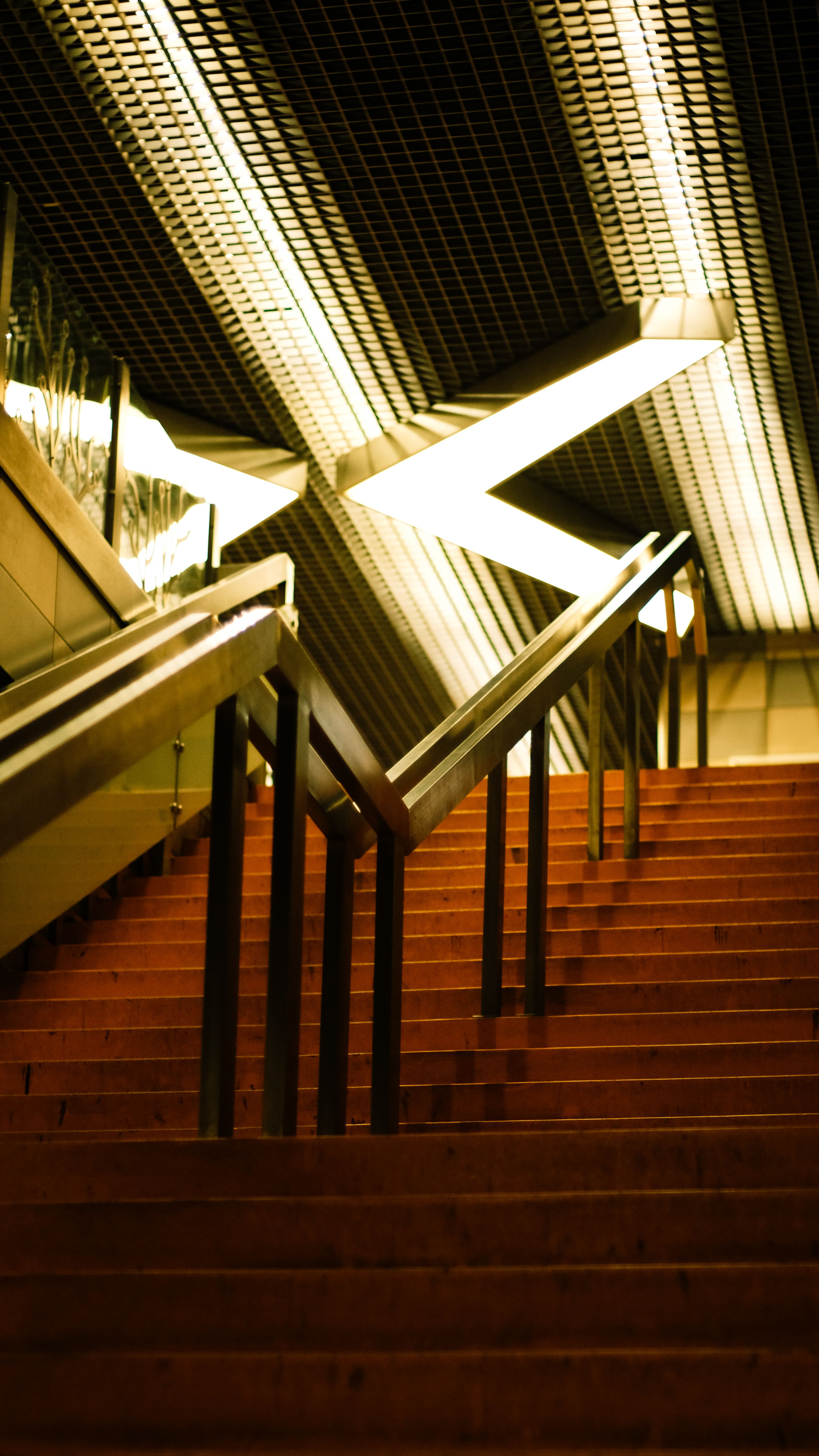 Illuminated Urban Staircase · Free Stock Photo