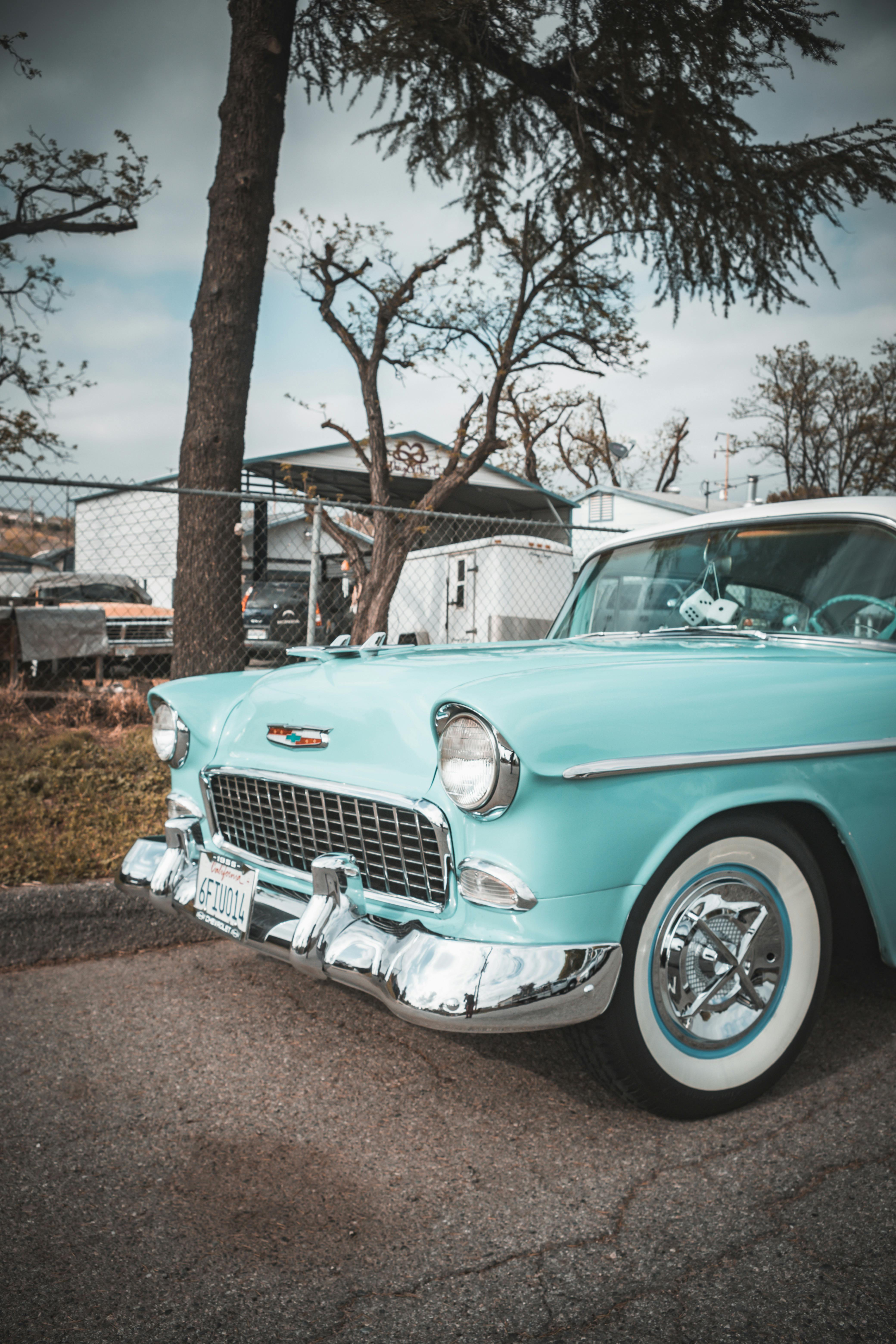 Turquoise Chevrolet Bel Air · Free Stock Photo