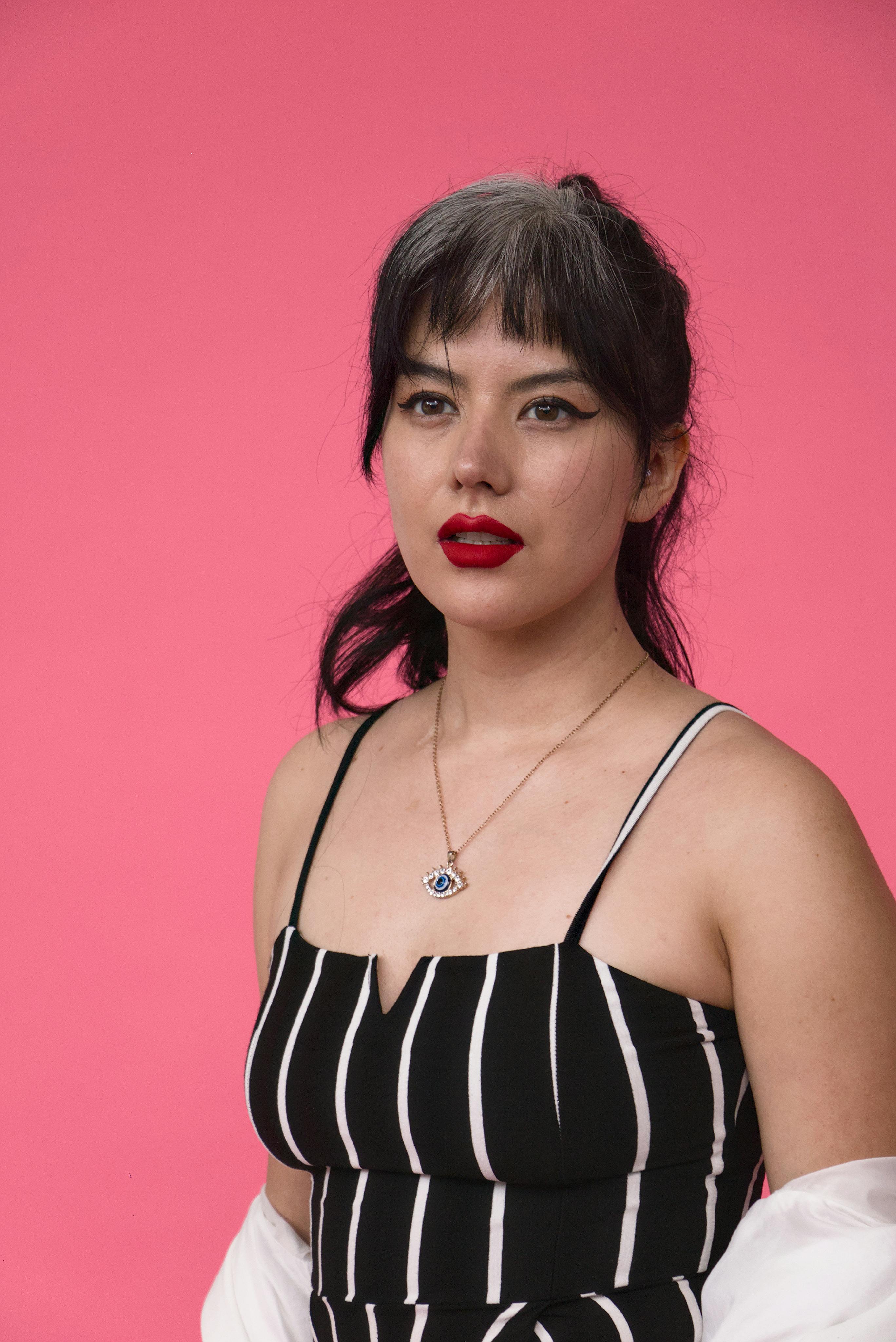 Portrait of Woman on Pink Background · Free Stock Photo