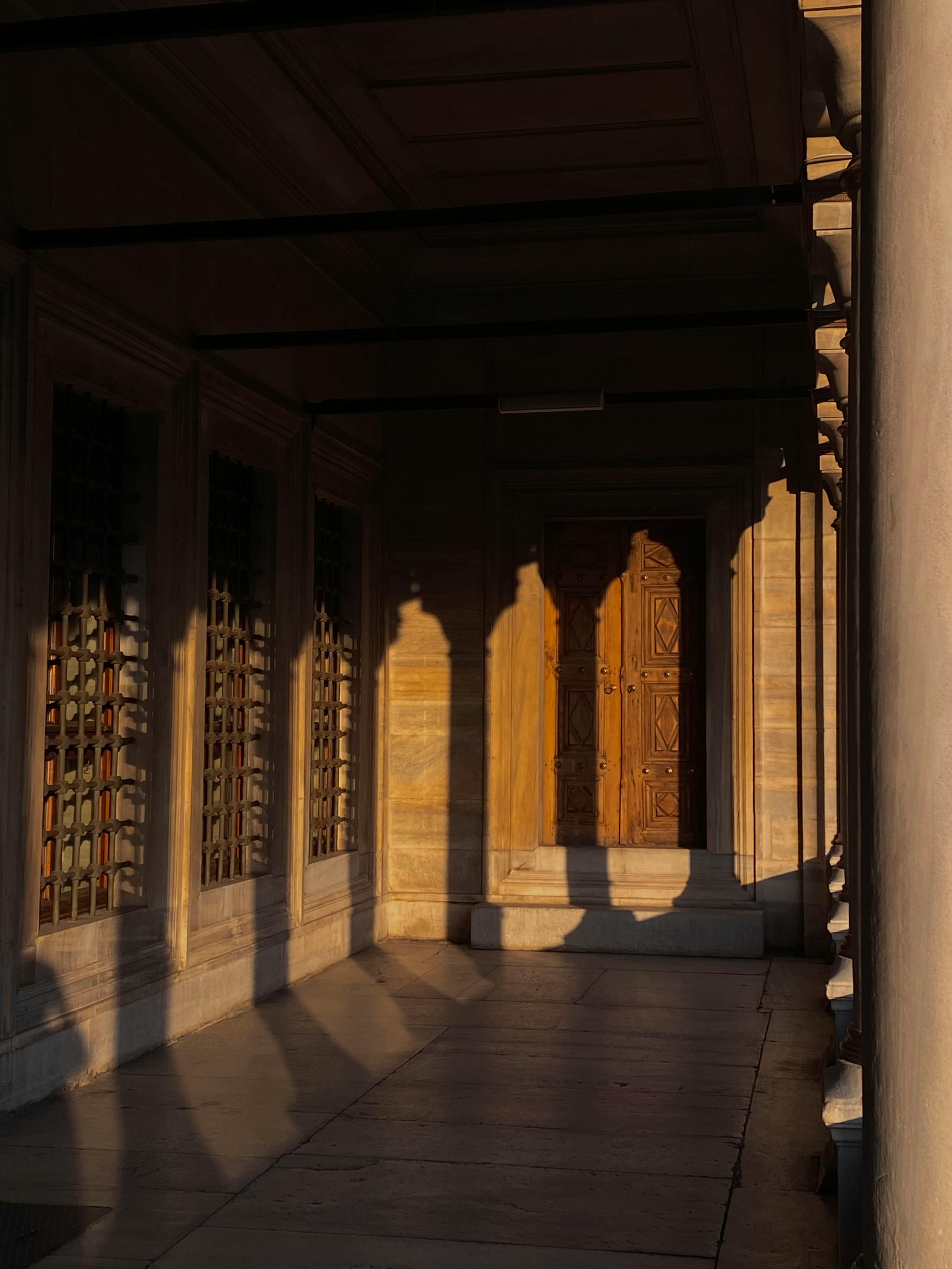 Columns Shadows on Building Wall · Free Stock Photo