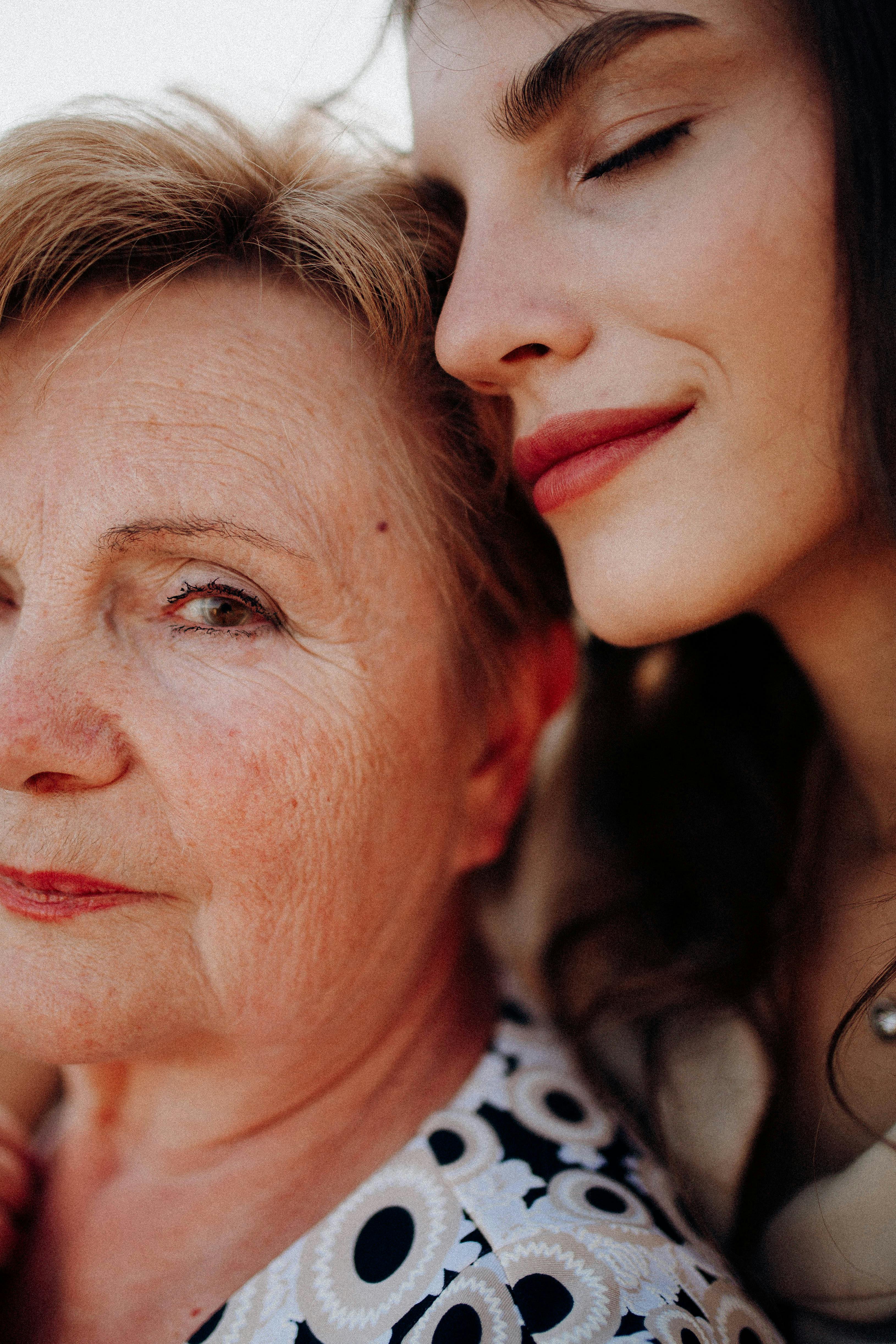 Faces of Mother and Daughter · Free Stock Photo