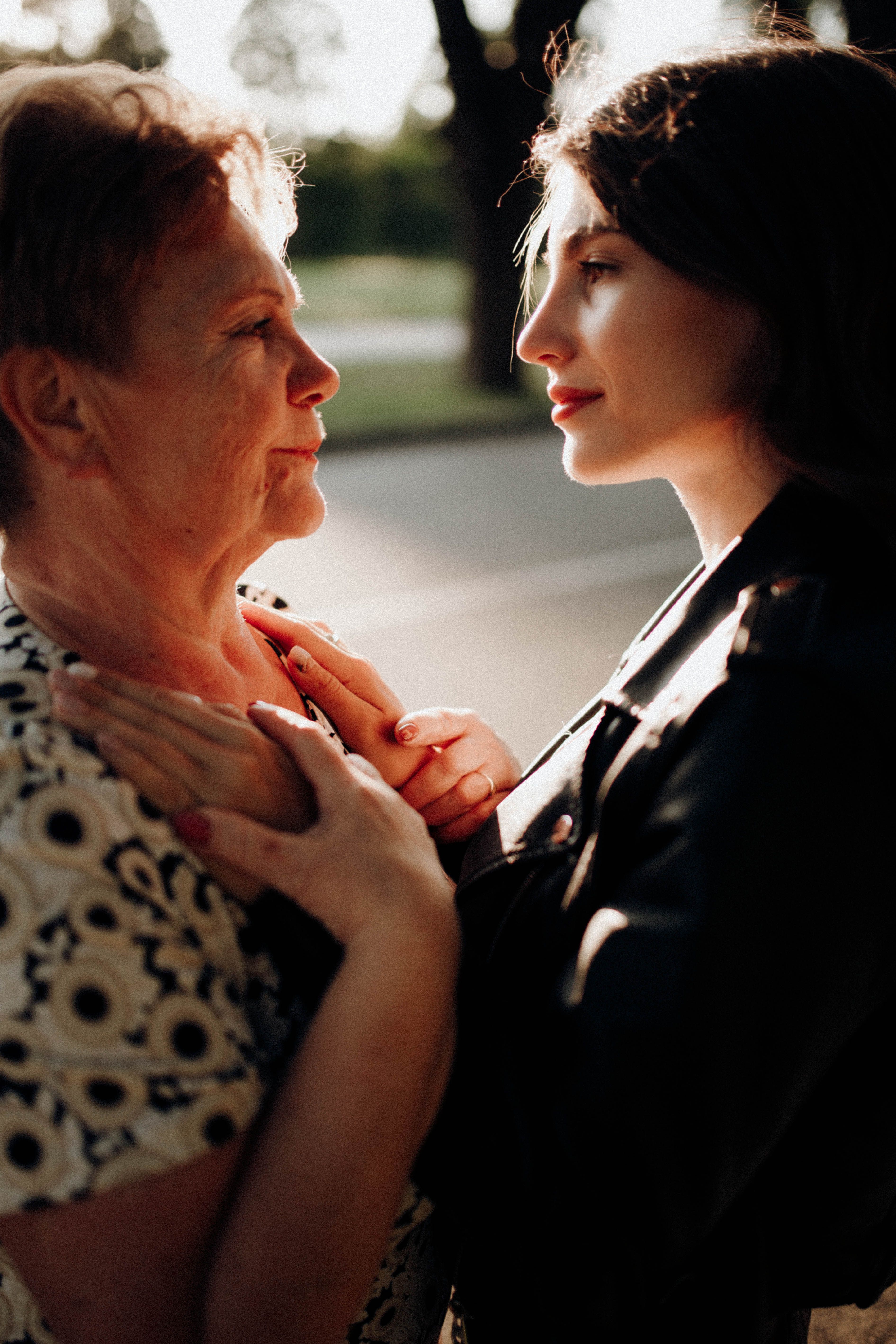 Two Women Embracing and Looking at Each Other · Free Stock Photo