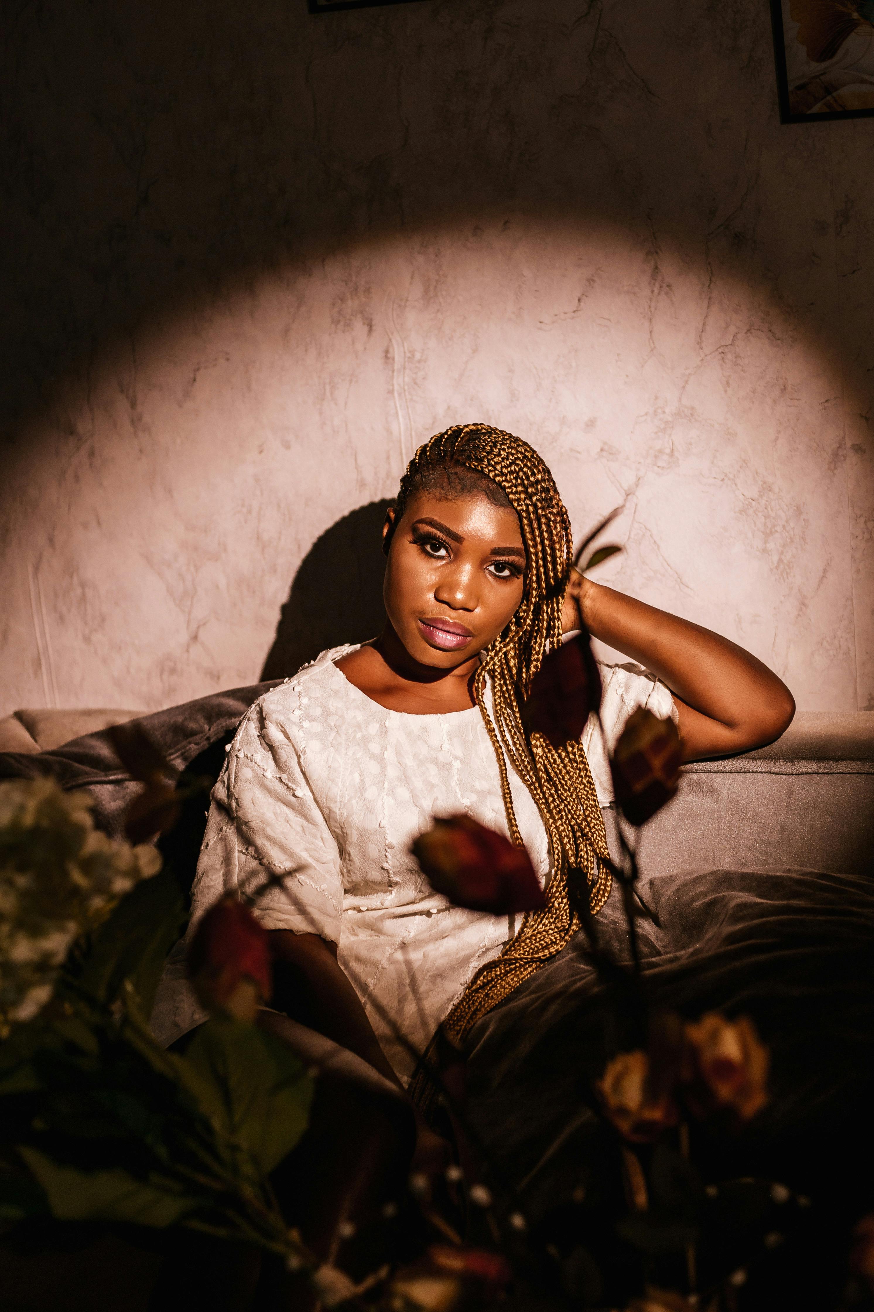 Portrait of Model in Spotlight · Free Stock Photo