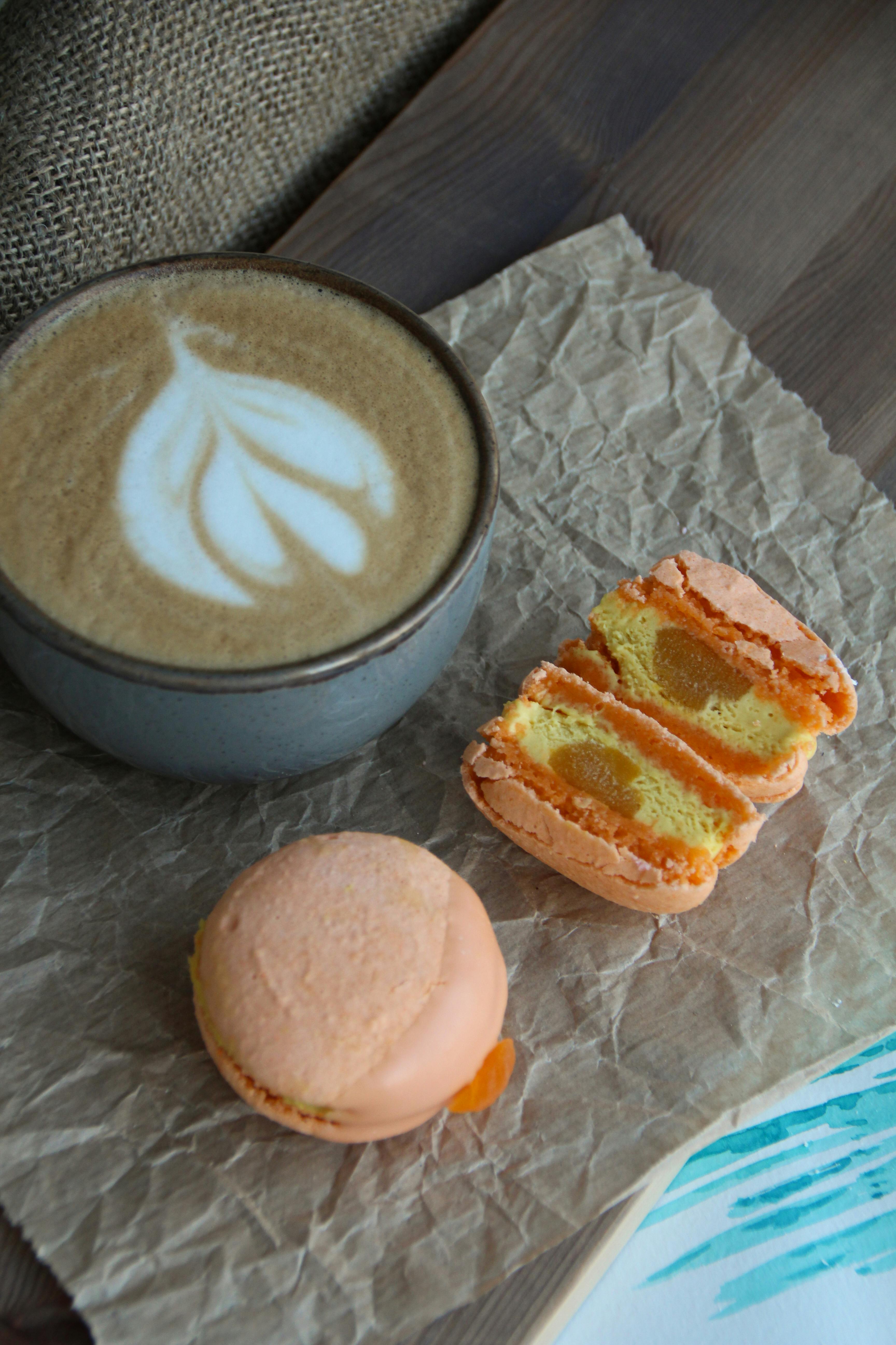 A Coffee and Macarons · Free Stock Photo