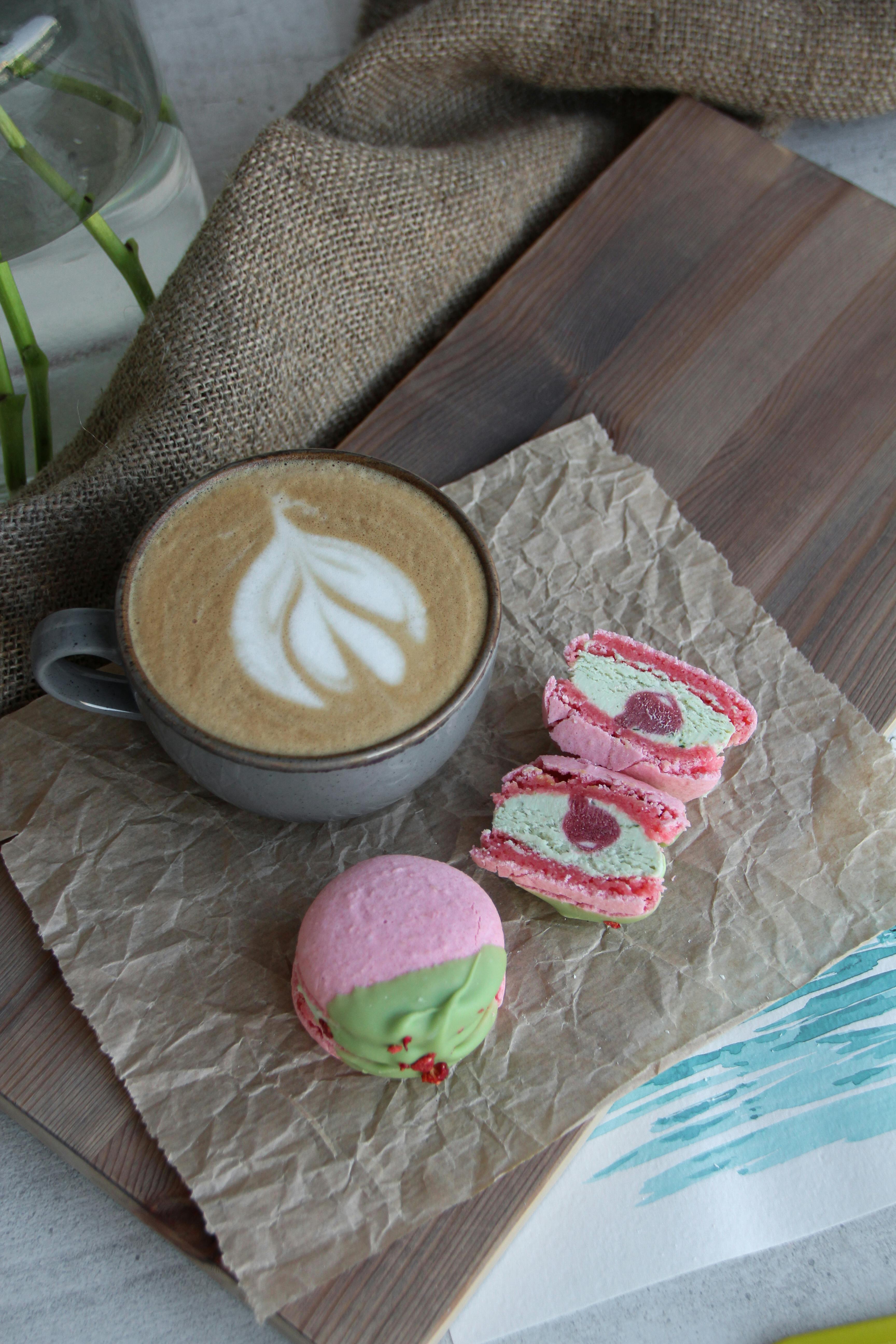 A Coffee and Macarons · Free Stock Photo