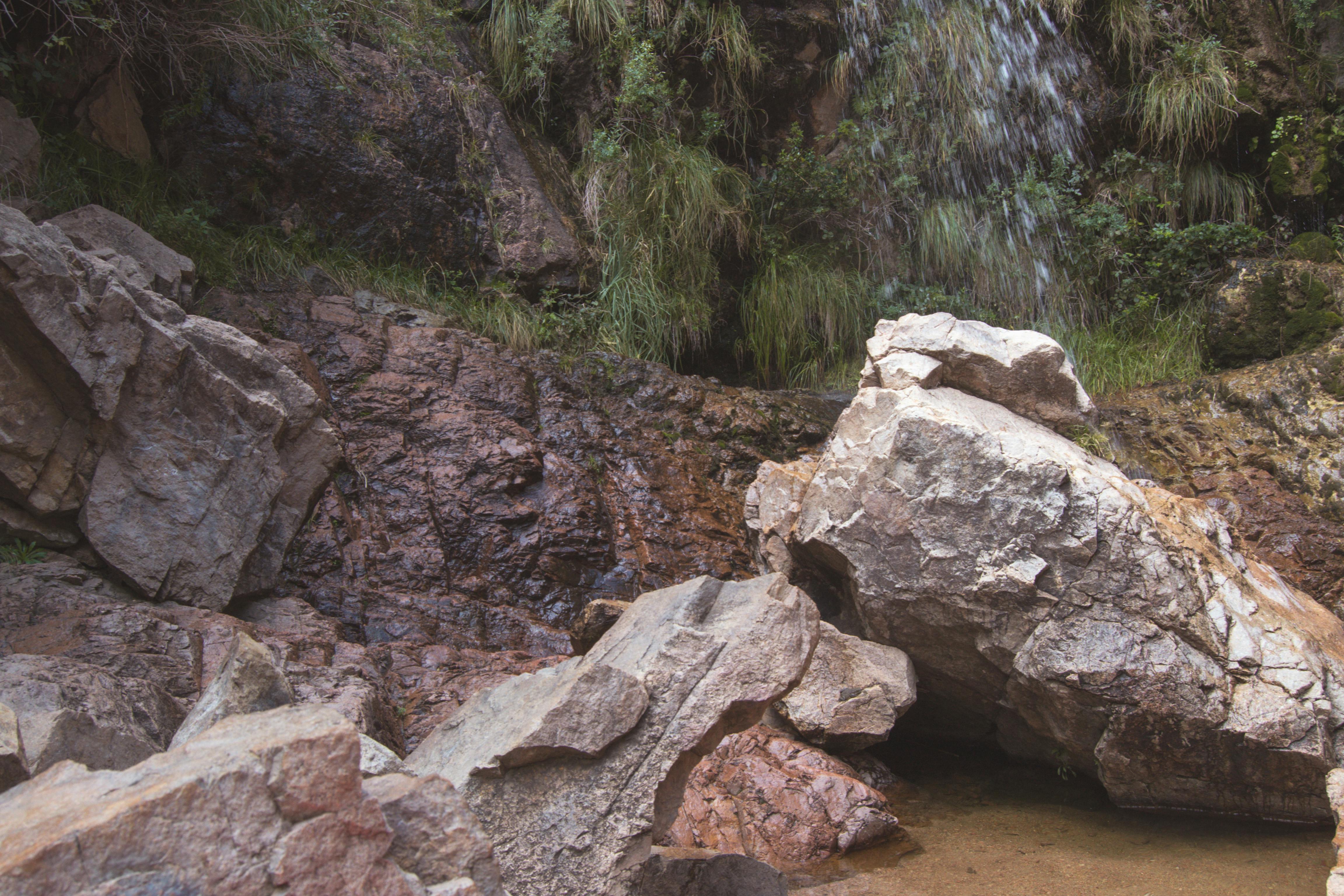 Waterfall Falling on Rocks · Free Stock Photo