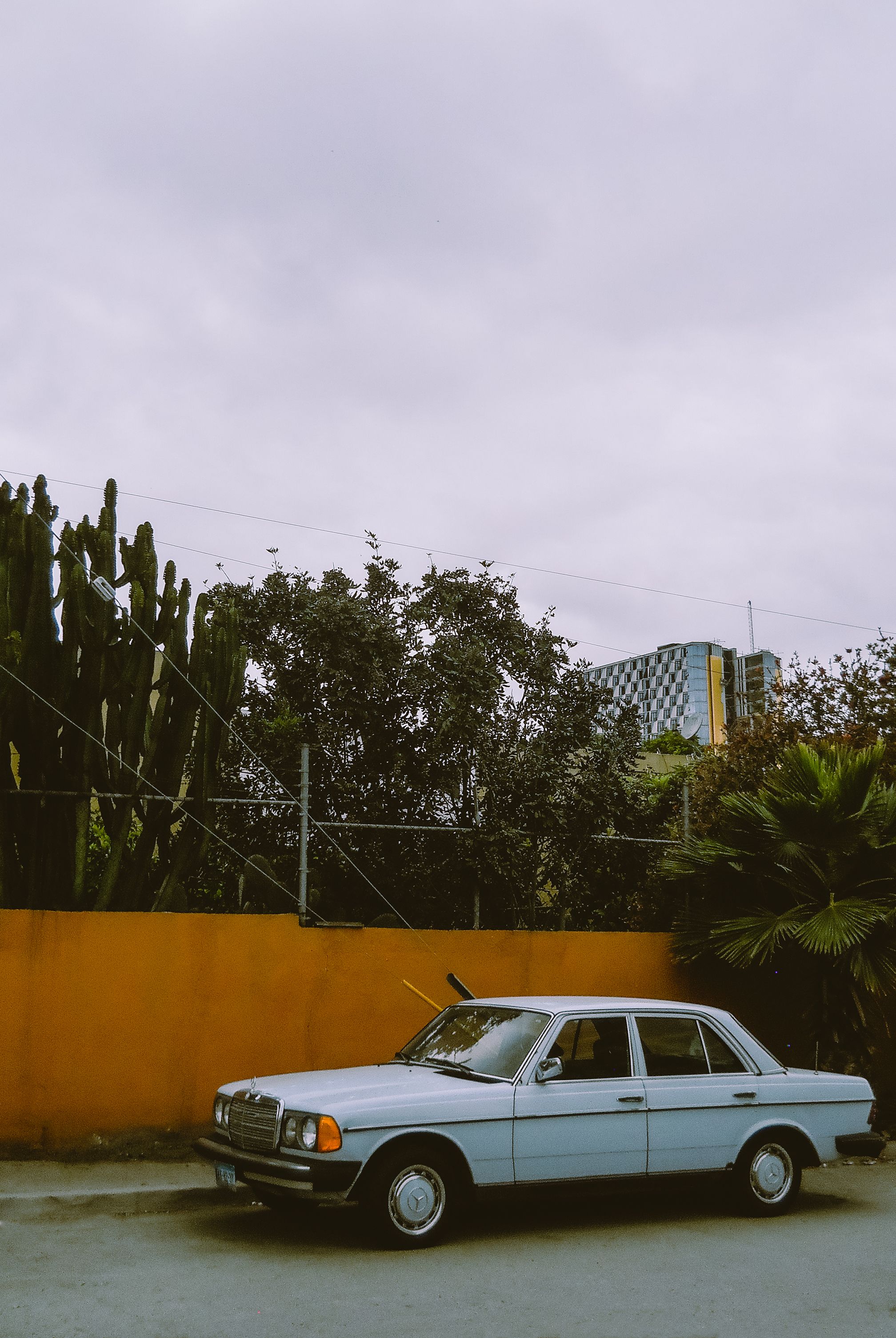 White Mercedes W123 on Street · Free Stock Photo