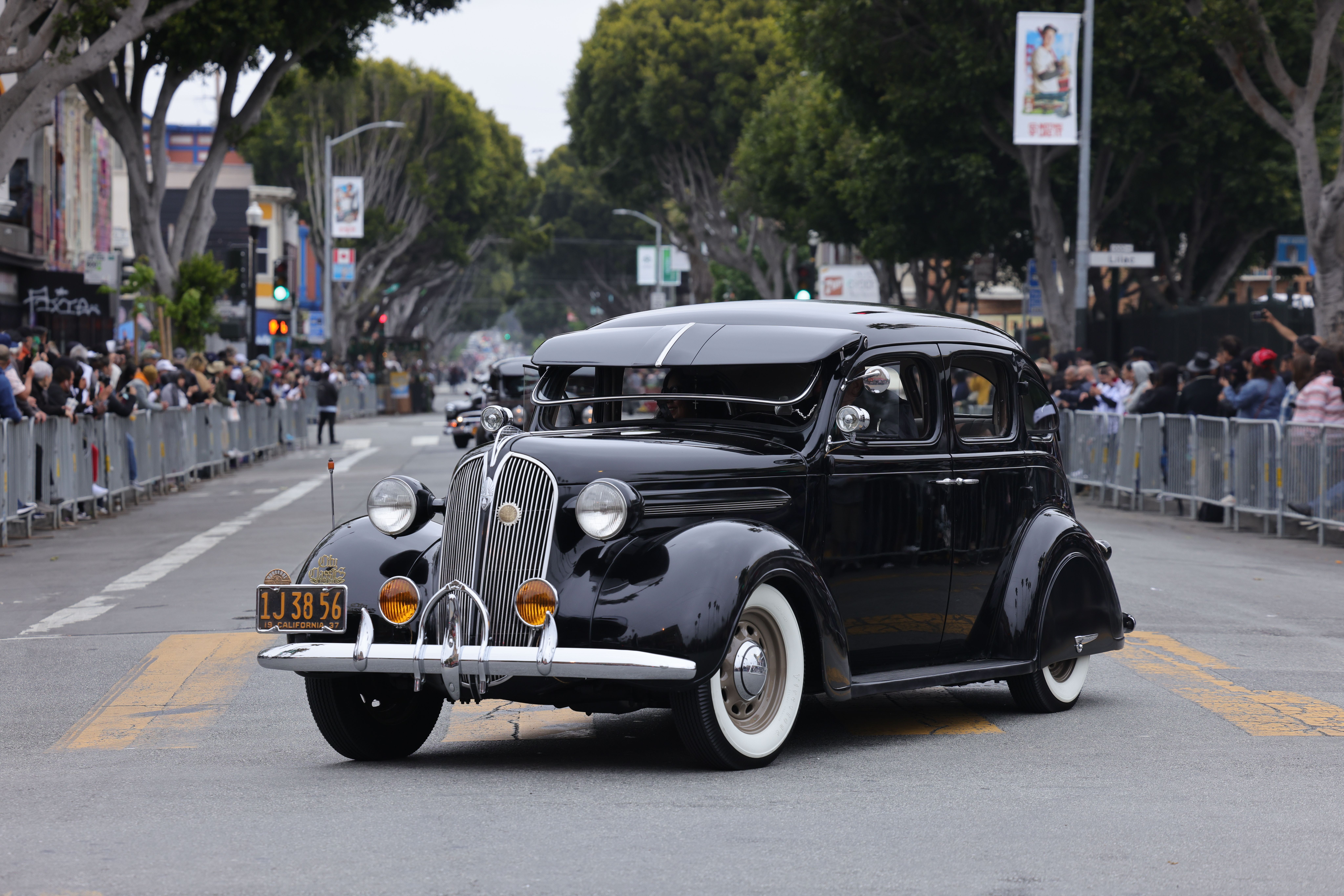 Vintage Car at a Motor Show in a City Street · Free Stock Photo