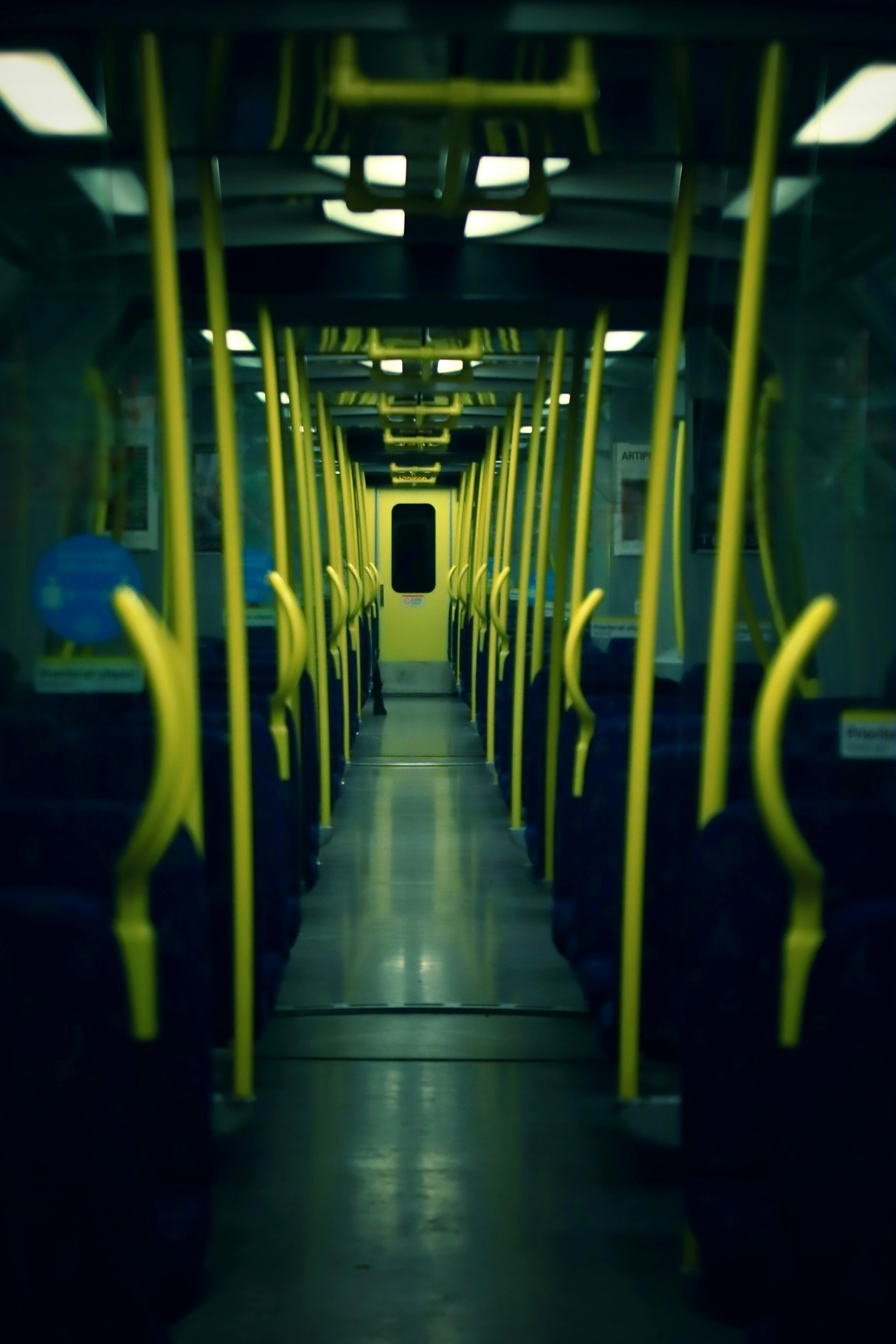 Interior of an Empty Passenger Train · Free Stock Photo