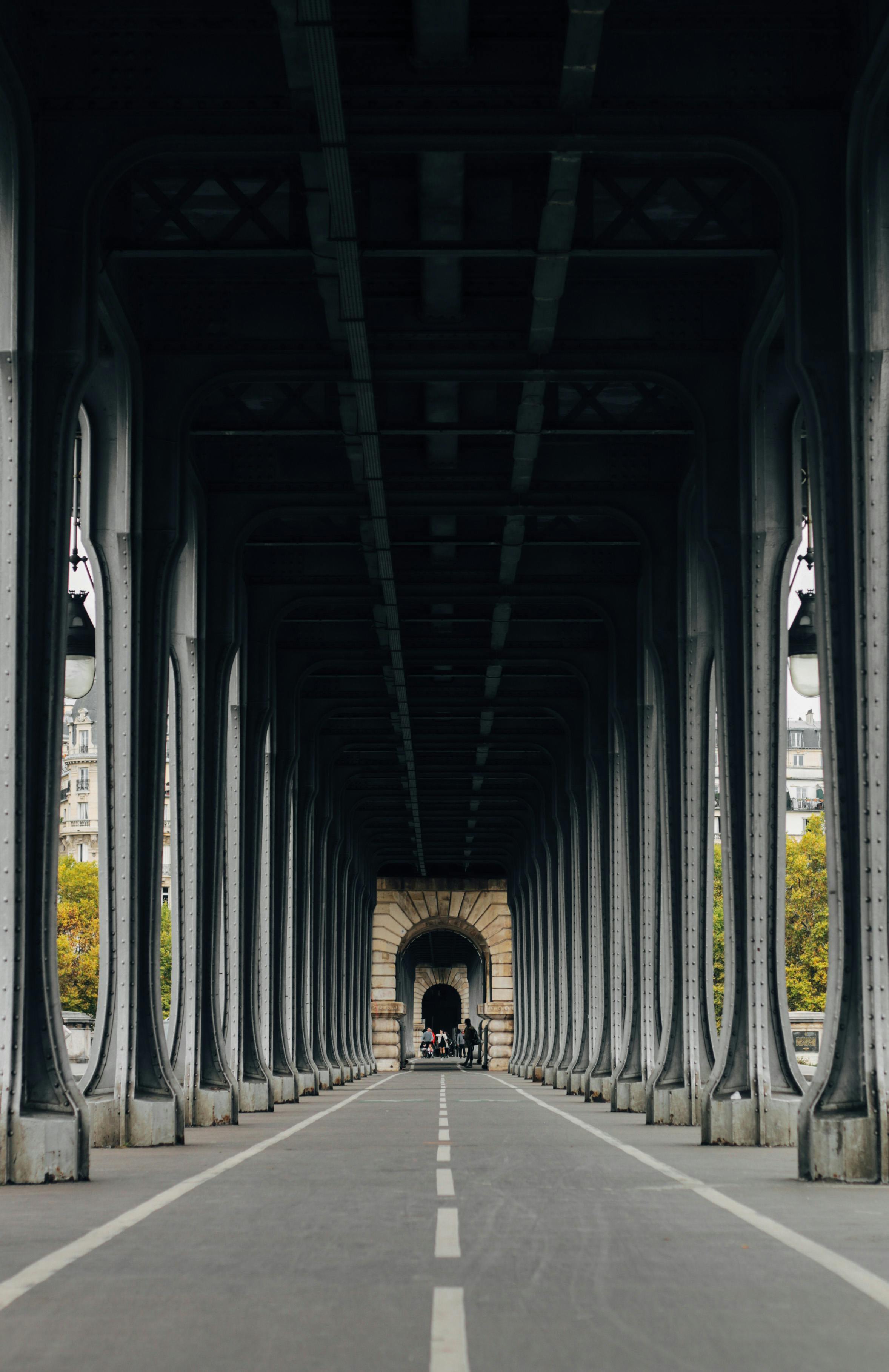 Street under Viaduct Pillars · Free Stock Photo