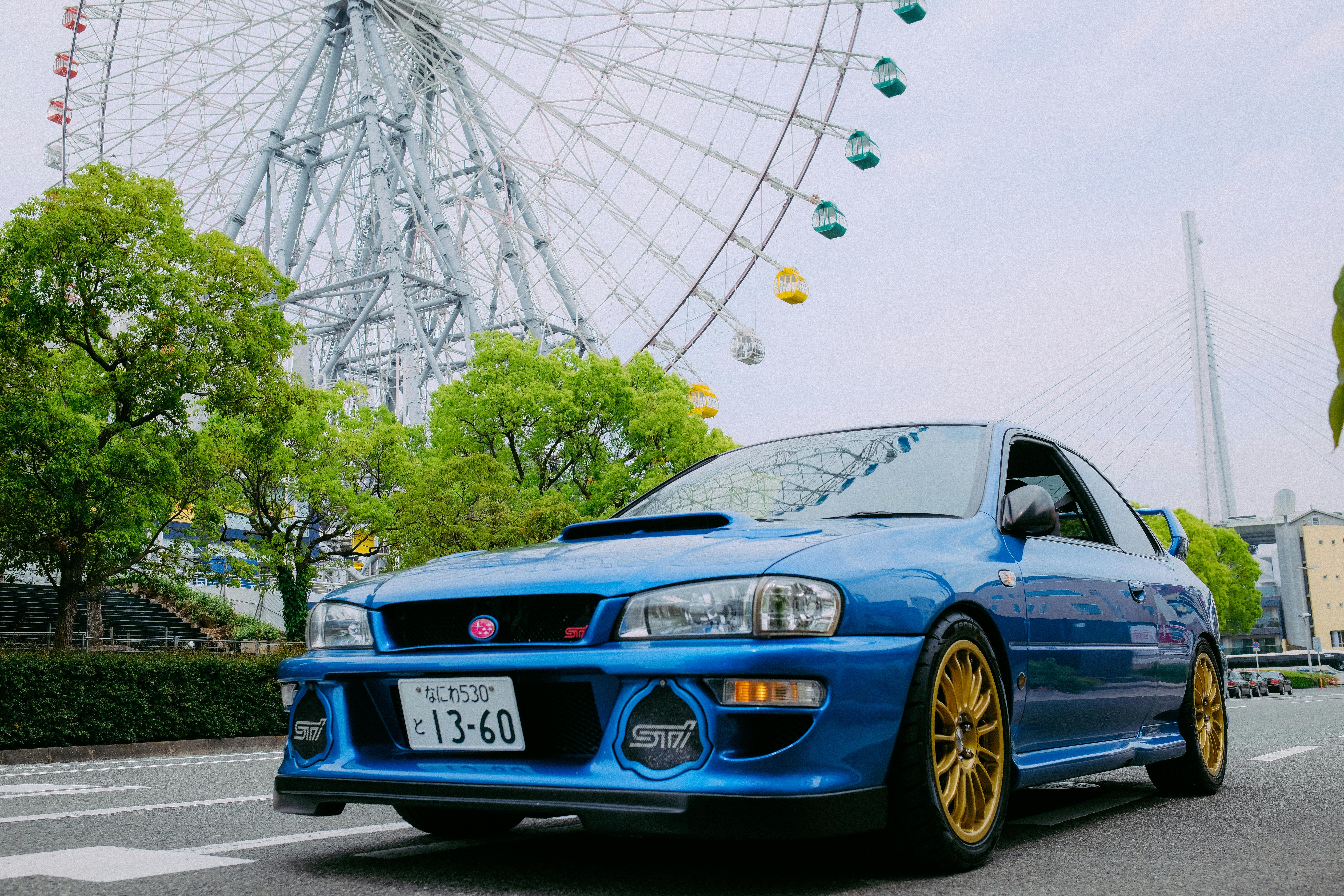 Blue Subaru Impreza on Street · Free Stock Photo