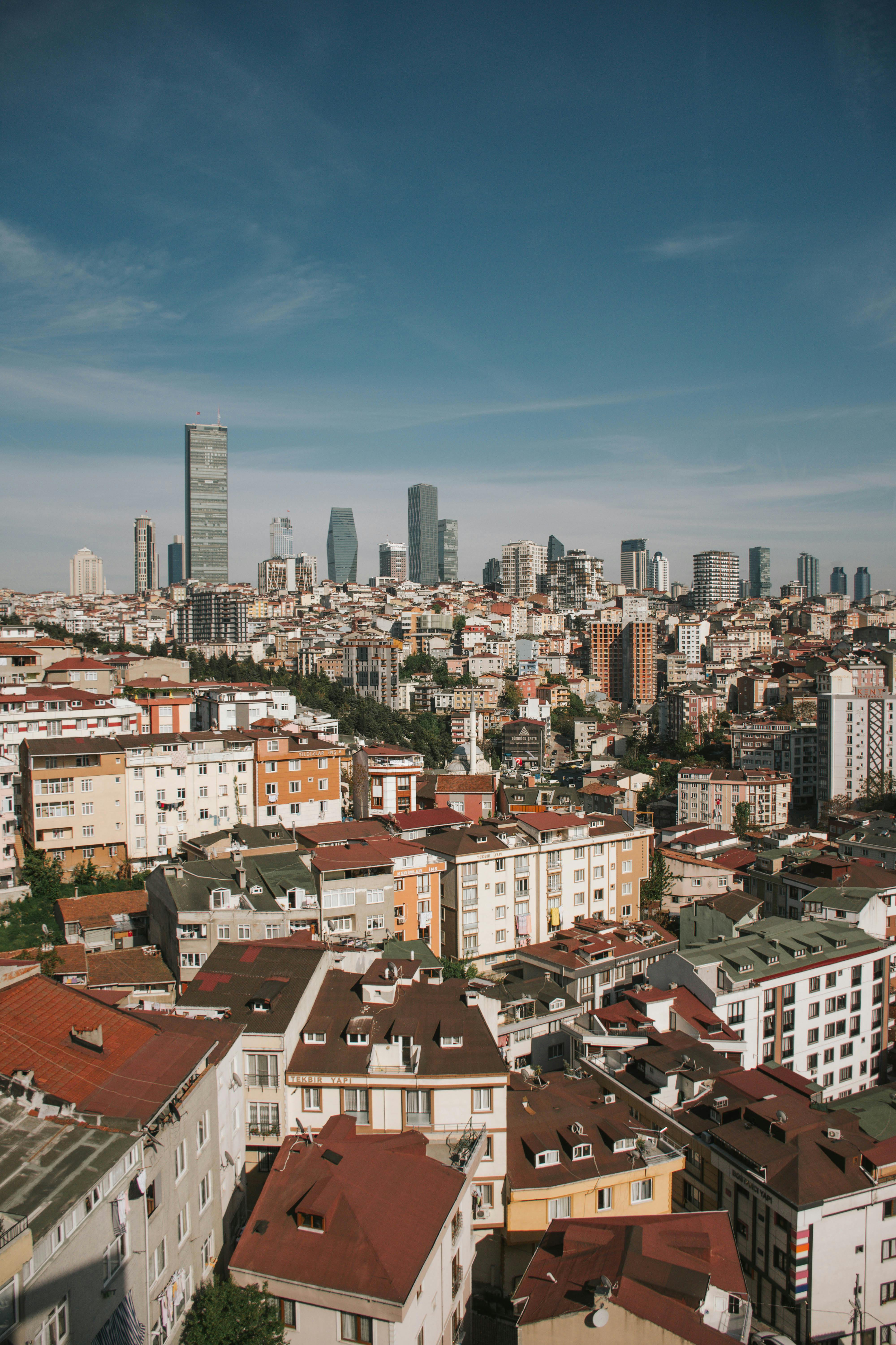 Istanbul Downtown Drone Shot · Free Stock Photo