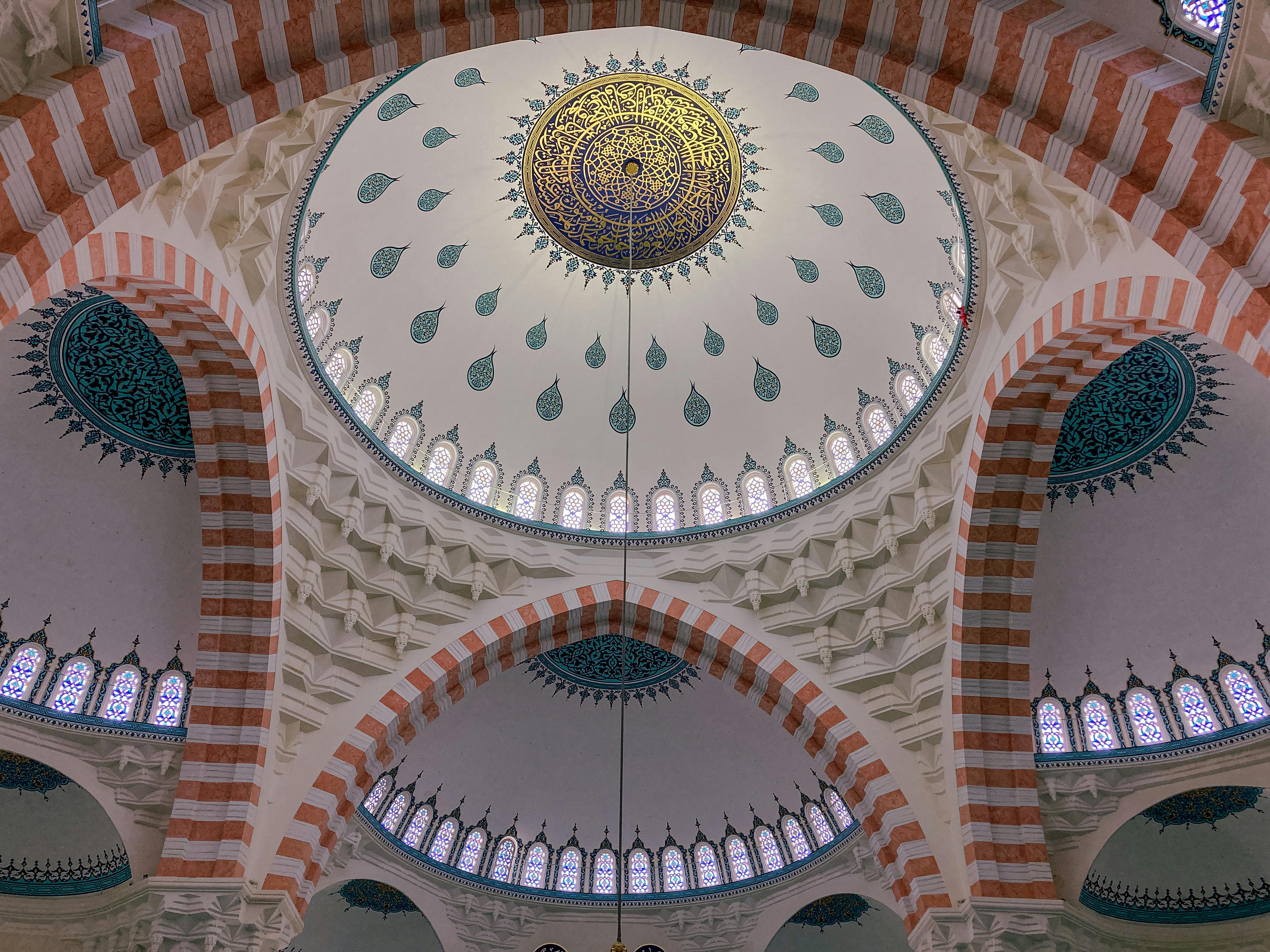 Decoration of Mosque Ceiling · Free Stock Photo