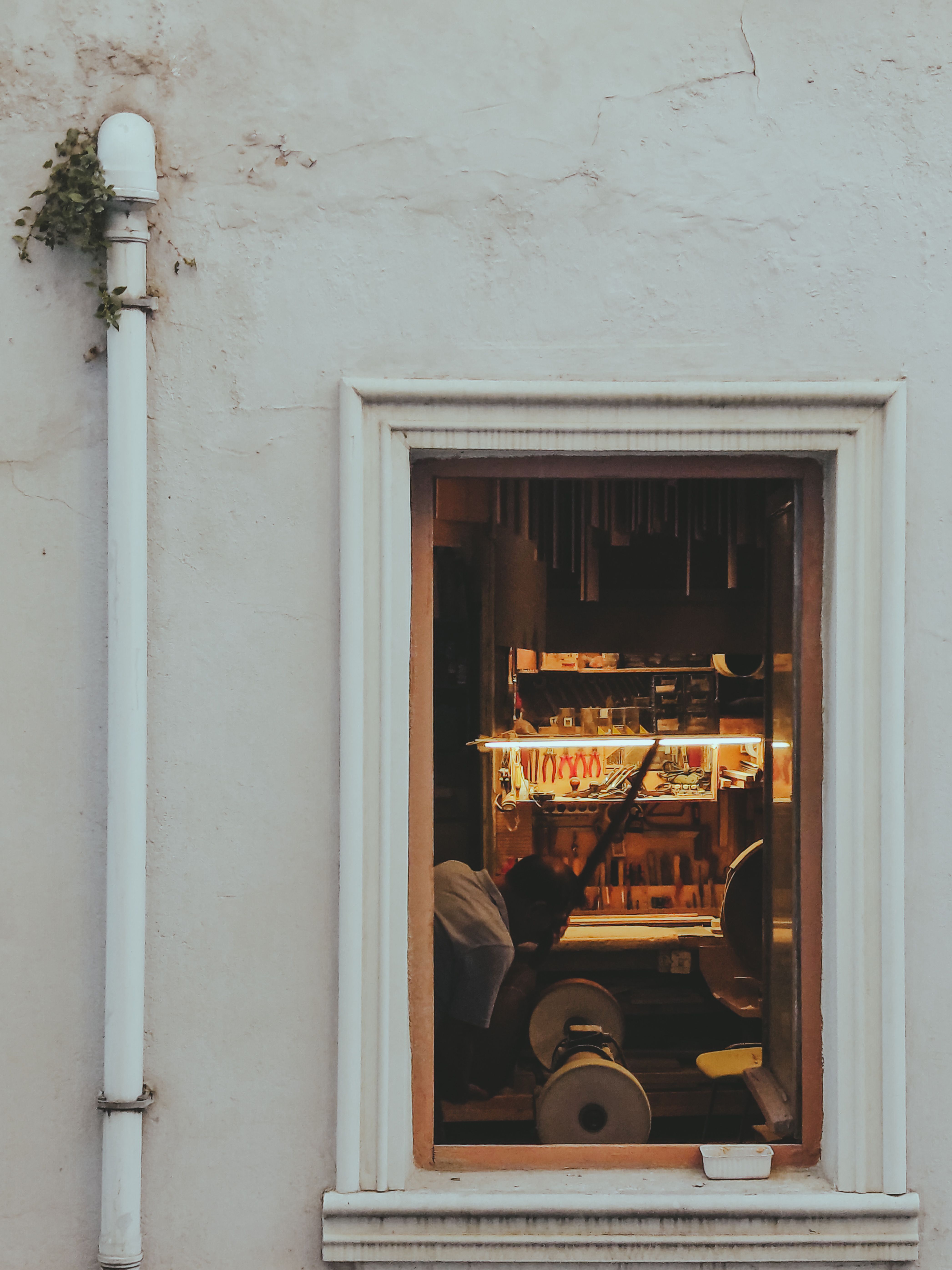 A Window of a Workshop · Free Stock Photo
