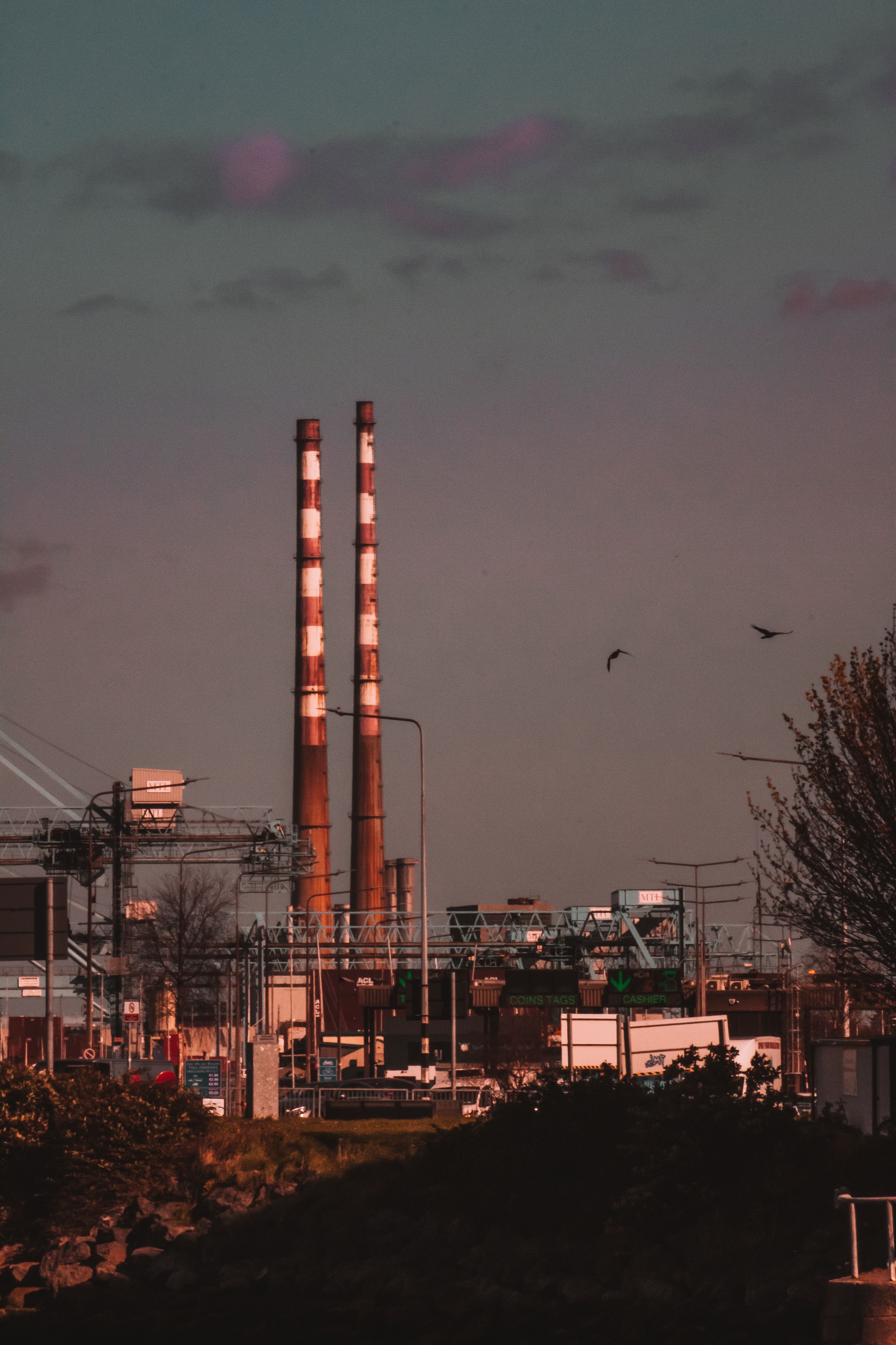 Factory and High Chimneys · Free Stock Photo