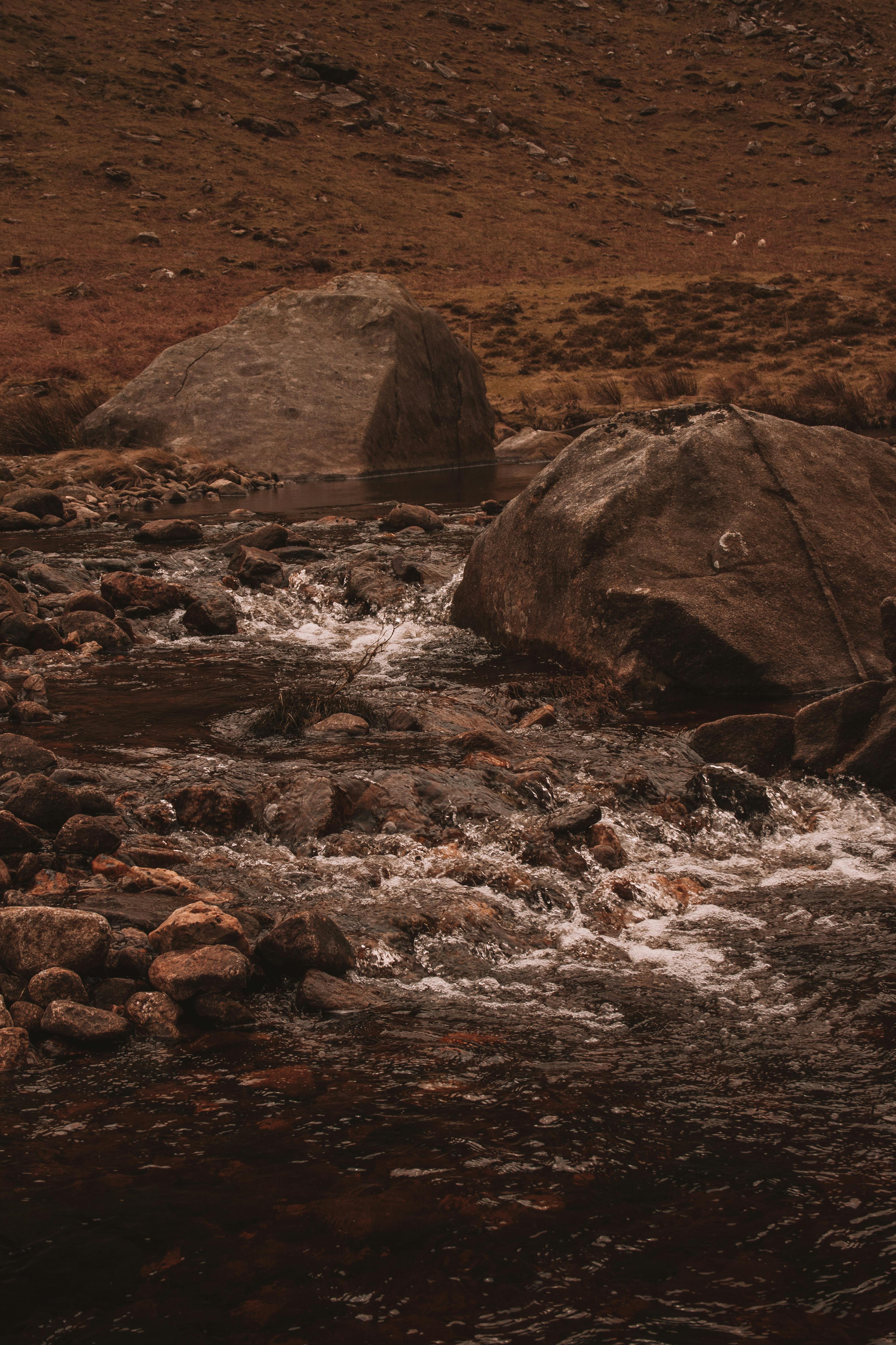 Stream Water Flowing over Rocks · Free Stock Photo