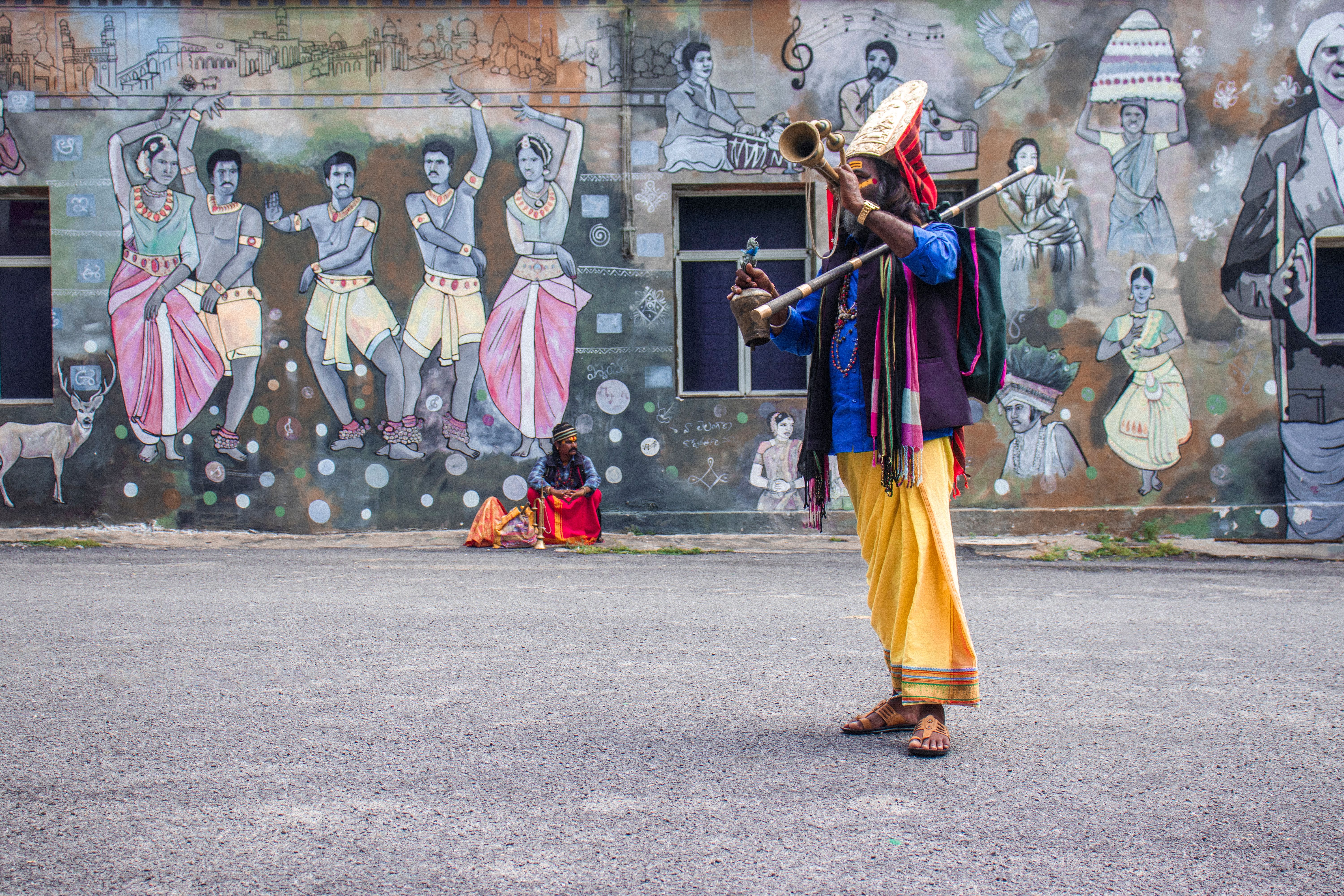 Street Musician with Trumpet · Free Stock Photo